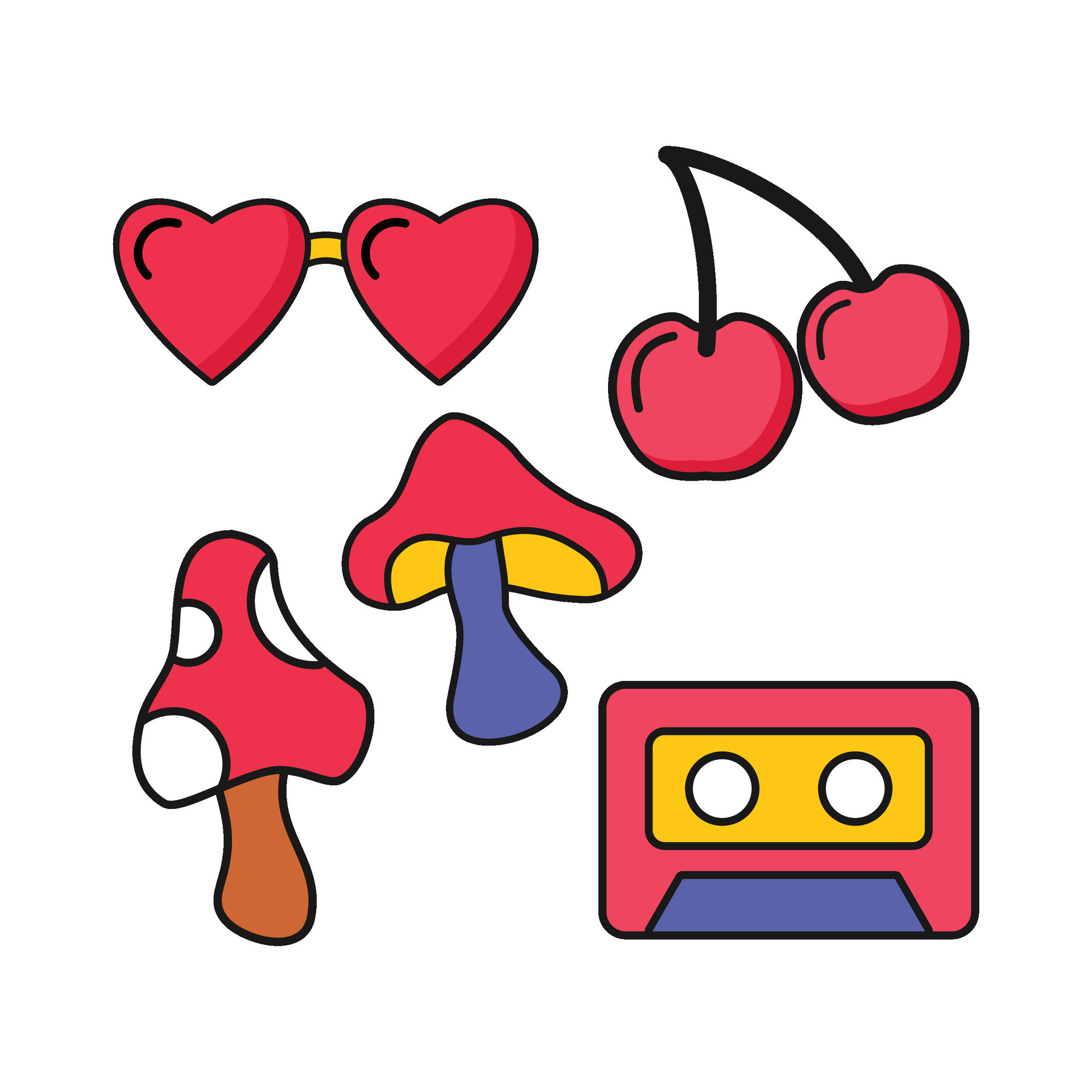 Groovy Element Vector Flat Design 31982799 Vector Art At Vecteezy