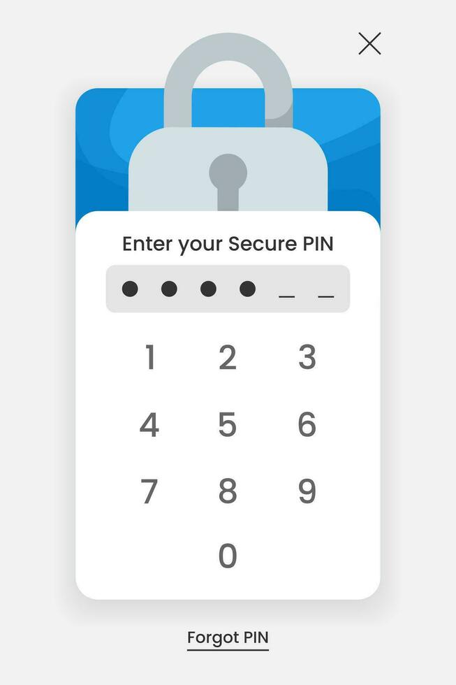 input pin code concept illustration flat design vector. simple, modern ...