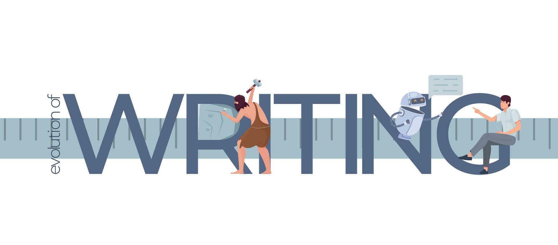 Writing Evolution Text Composition 31983898 Vector Art at Vecteezy