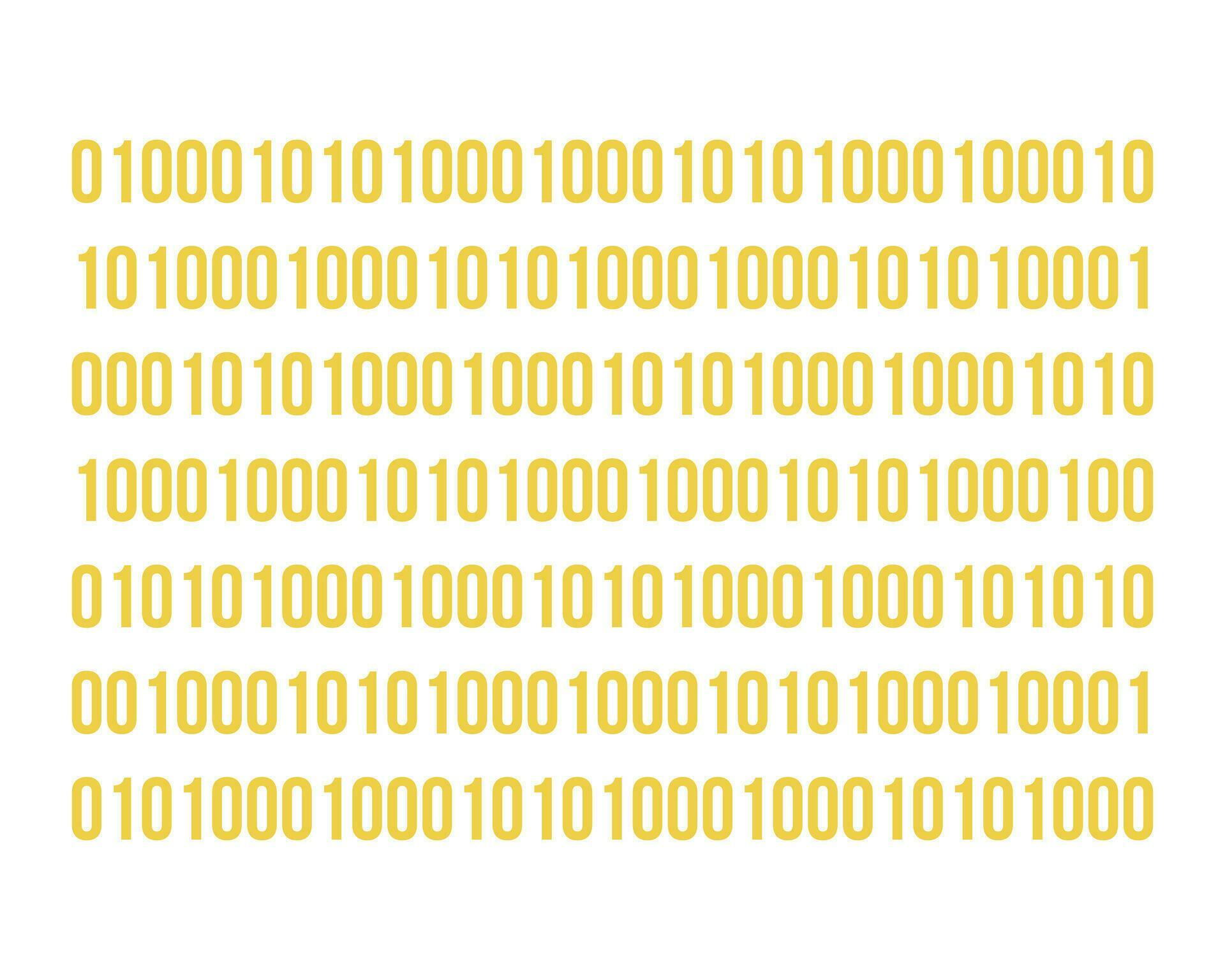 Binary Code Flat Line Color Isolated Vector Object Hacking Editable Clip Art Image On White