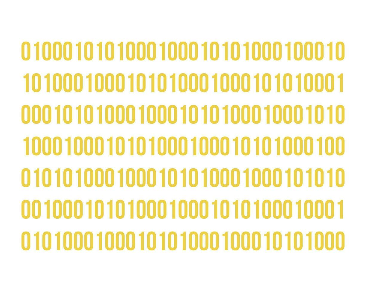 Binary Code Flat Line Color Isolated Vector Object Hacking Editable