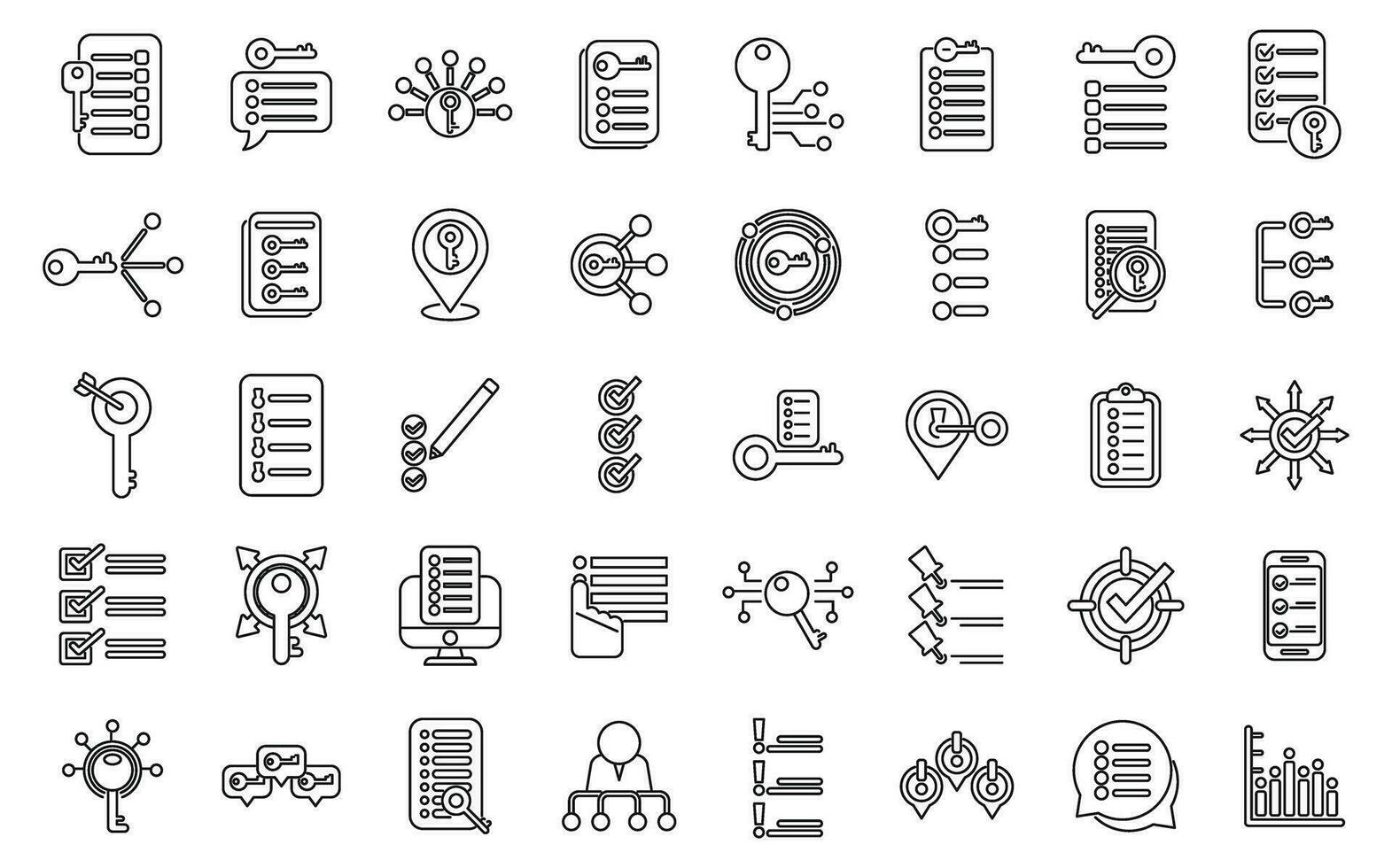 Key points icons set outline vector. Path process 32035457 Vector Art ... Key points icons set outline vector. Path process 32035457 Vector Art ...