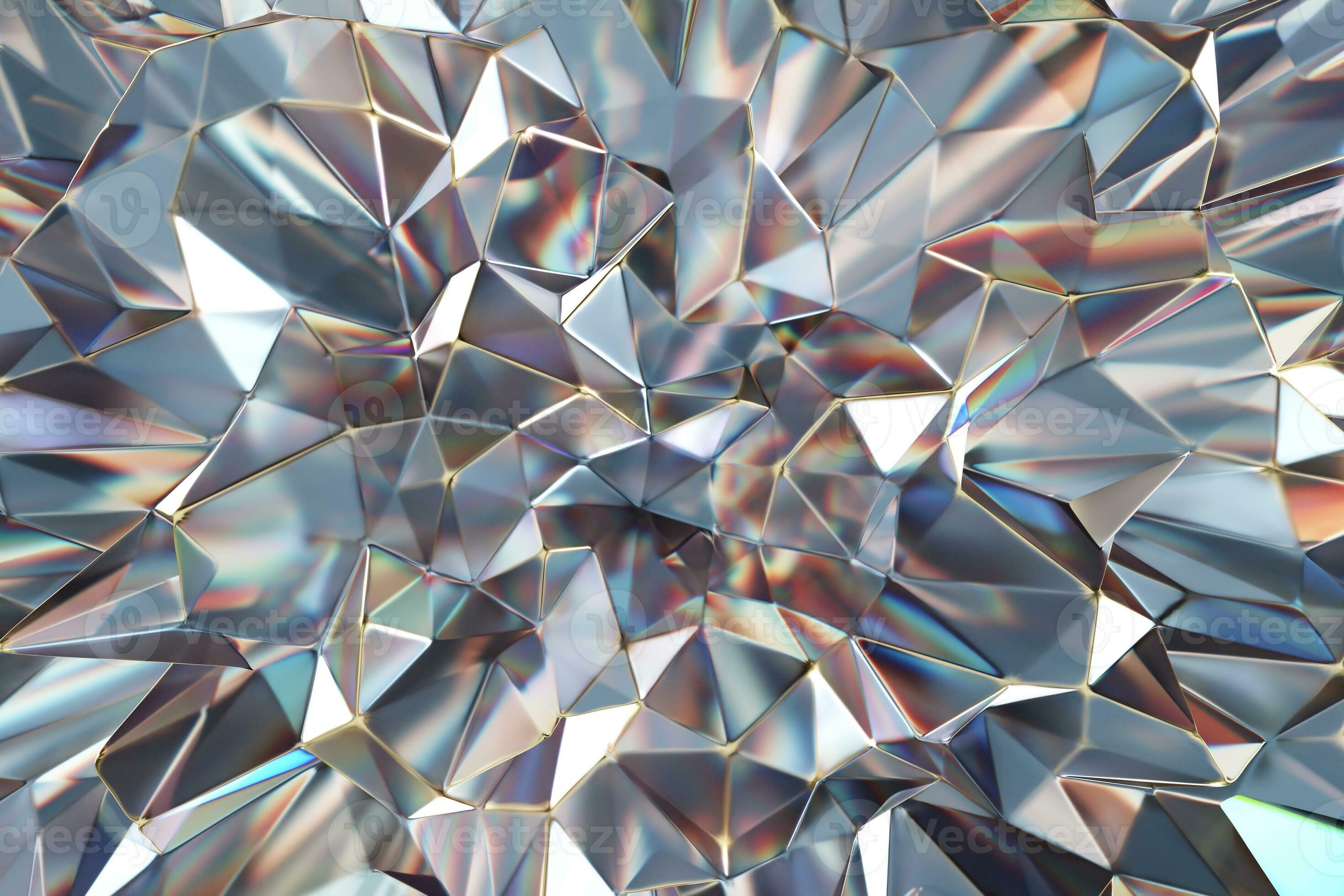 Luxury Abstract Realistic Crystals Texture with Prism Spectrum Caustic ...