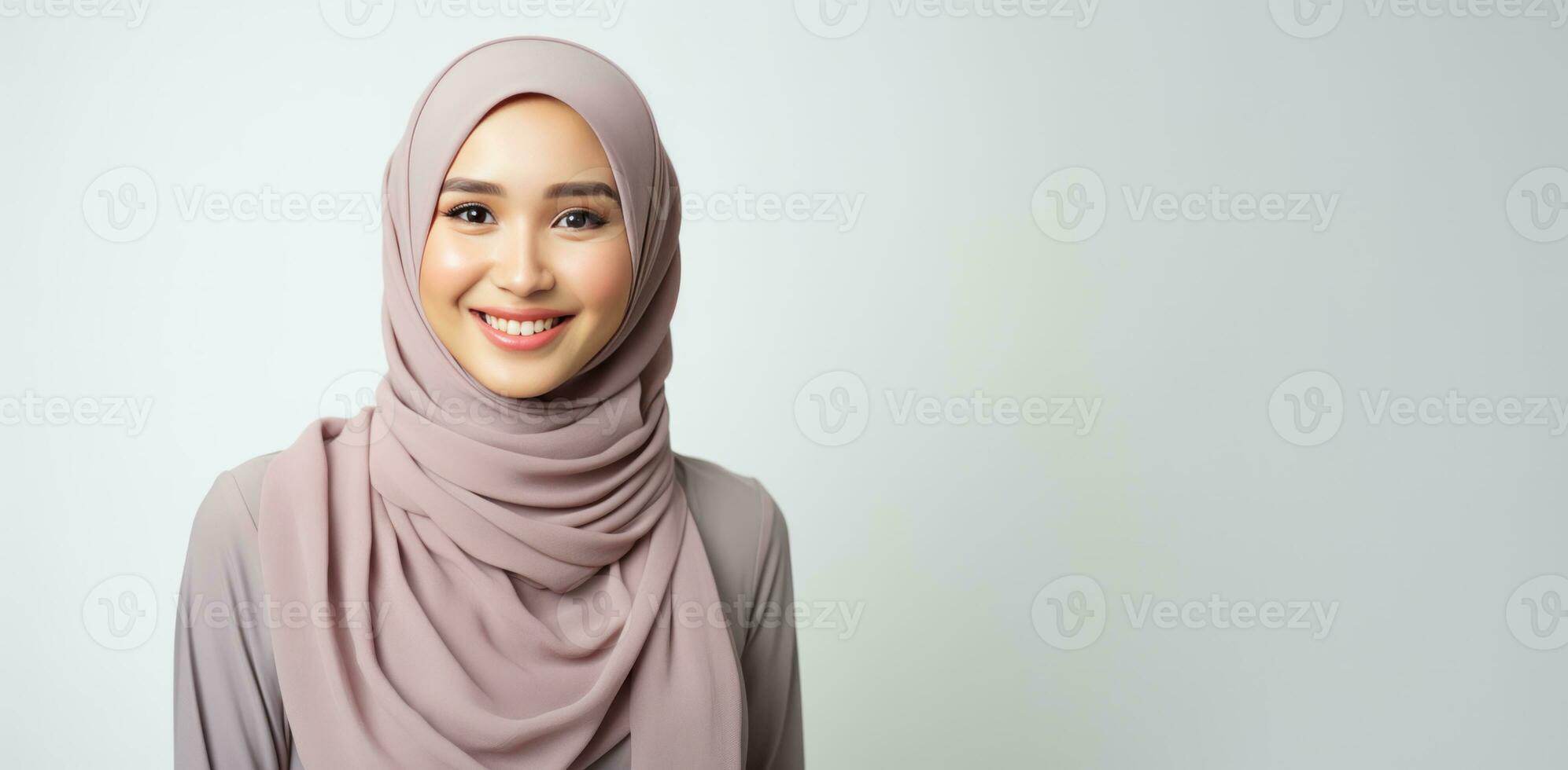 Young Malay woman with hijab smiling on copy space. AI Generated ... Young Malay woman with hijab smiling on copy space. AI Generated ...