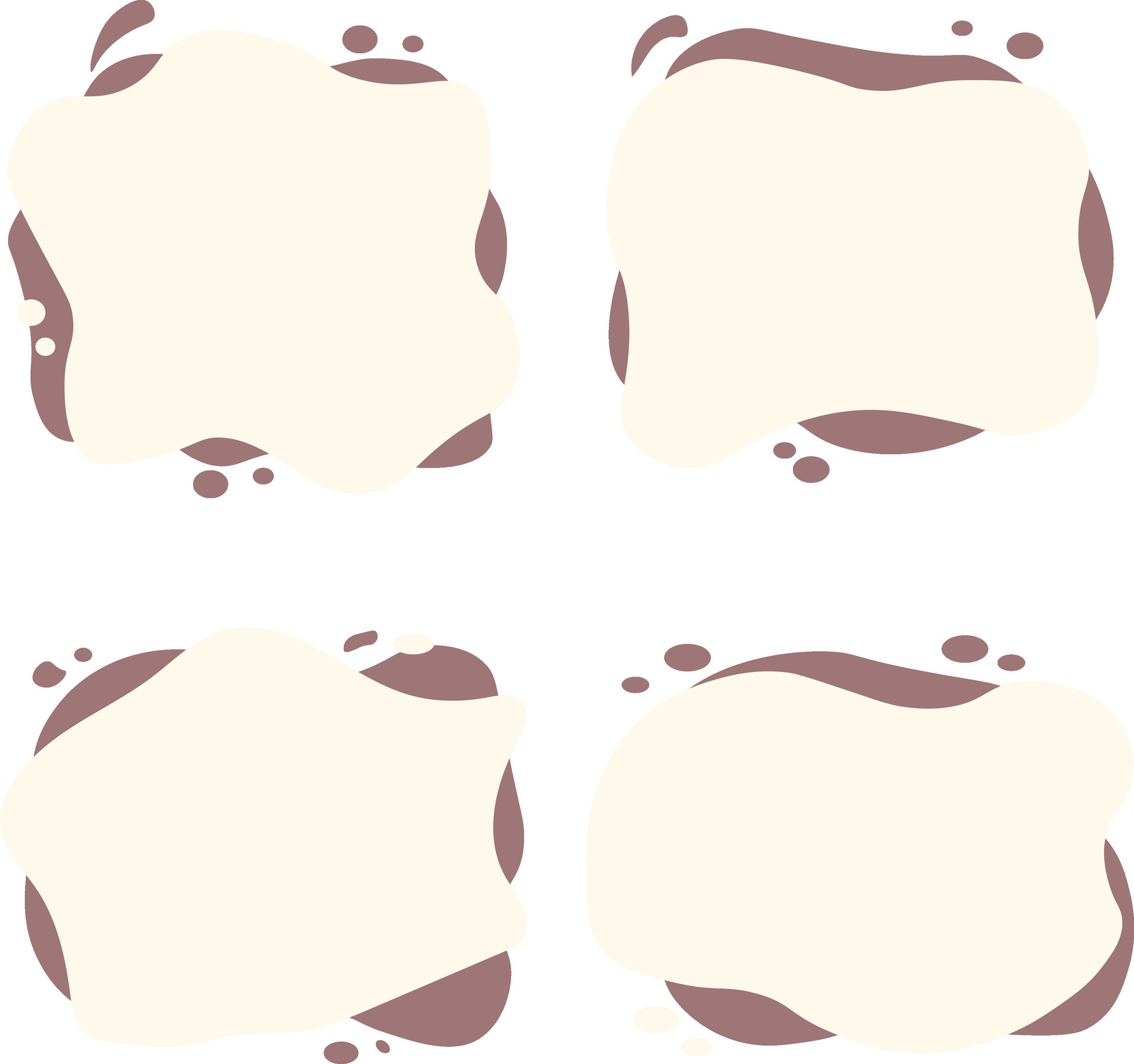 Blob Text Box With Simple Design. Vector Illustration Set. 32047253 ...