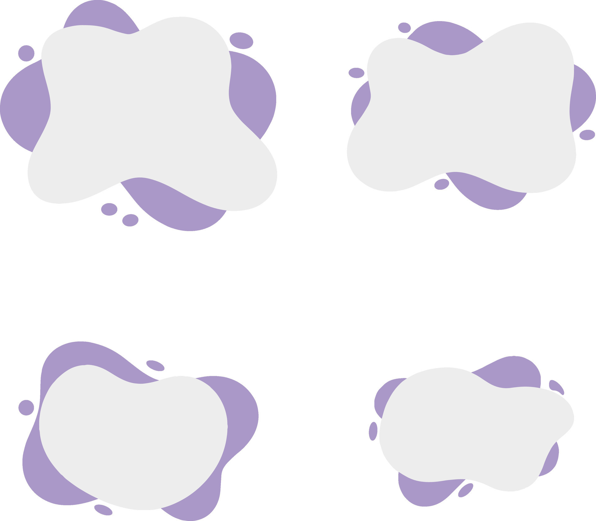 Blob Text Box For Template Background. Vector Illustration Set ...