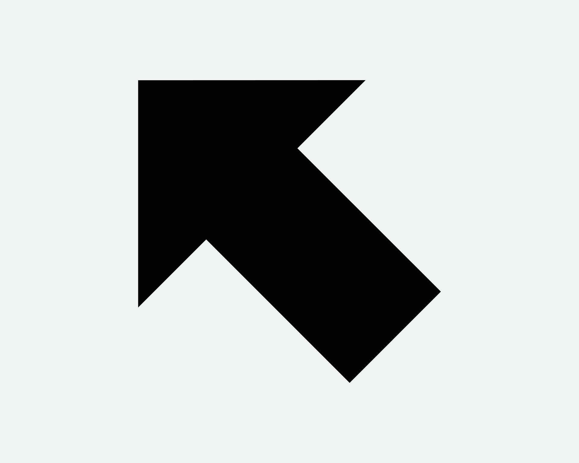 Arrow Top Left Icon Upper Conner Position Navigation Entrance Enter Exit Point Black White Shape