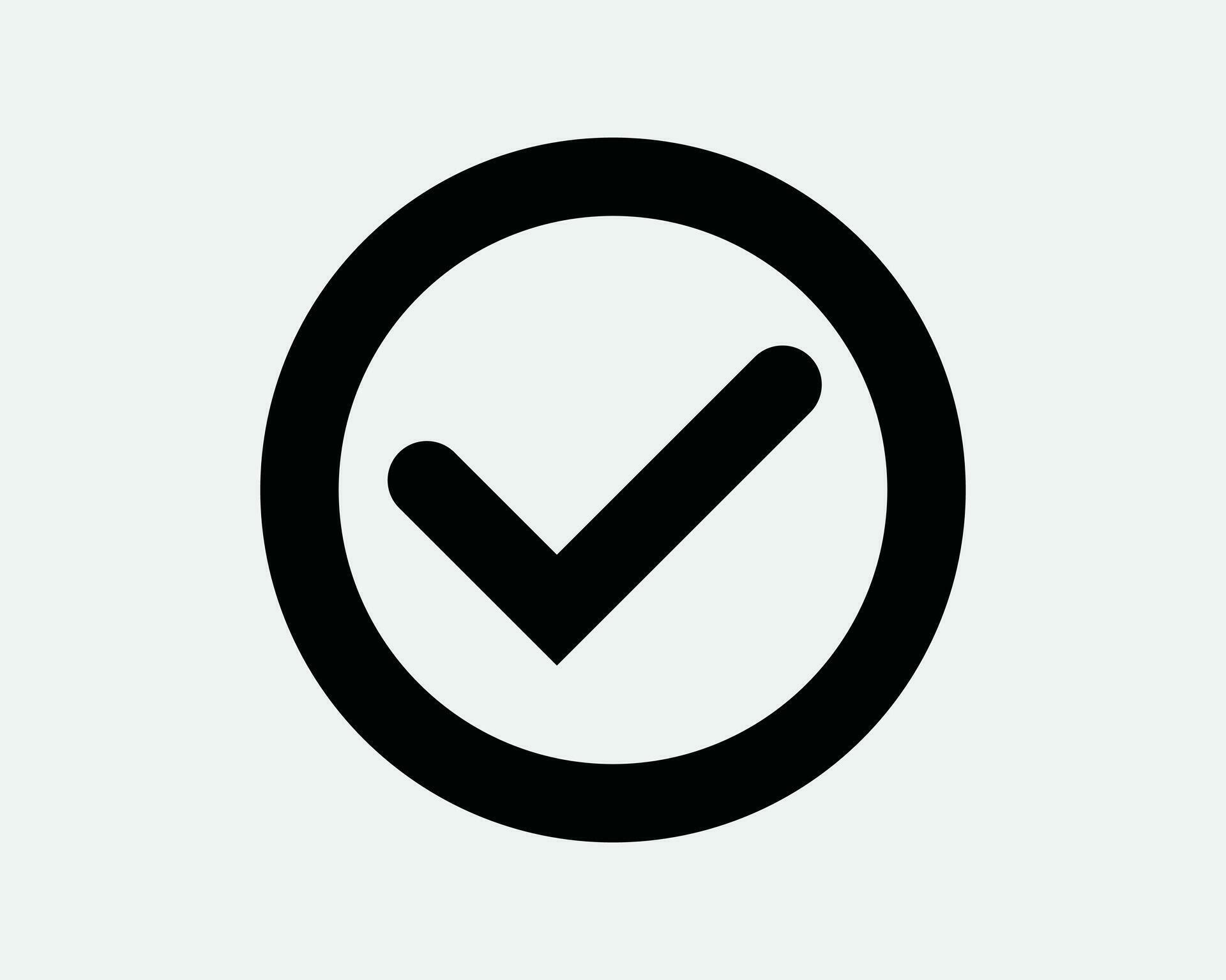 Checkmark Tick Circle Icon Correct Select Check Mark Verify Verified ...