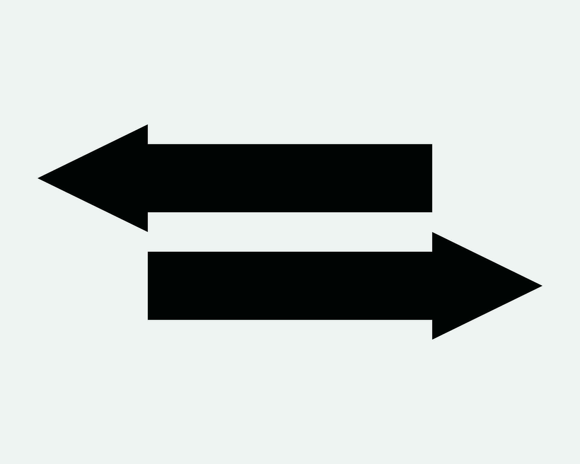 Left Right Exchange Arrow Icon 2 Two Point Pointer Direction Connection ...