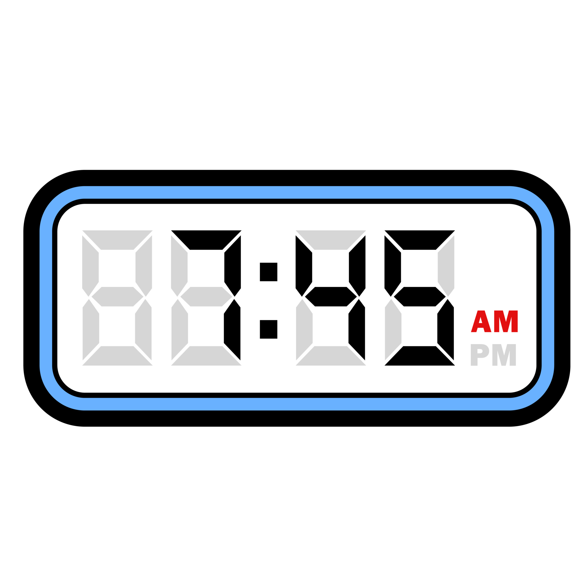 Digital Clock Time at 7.45 AM, Digital Clock 12 Hour Format 32048474 PNG