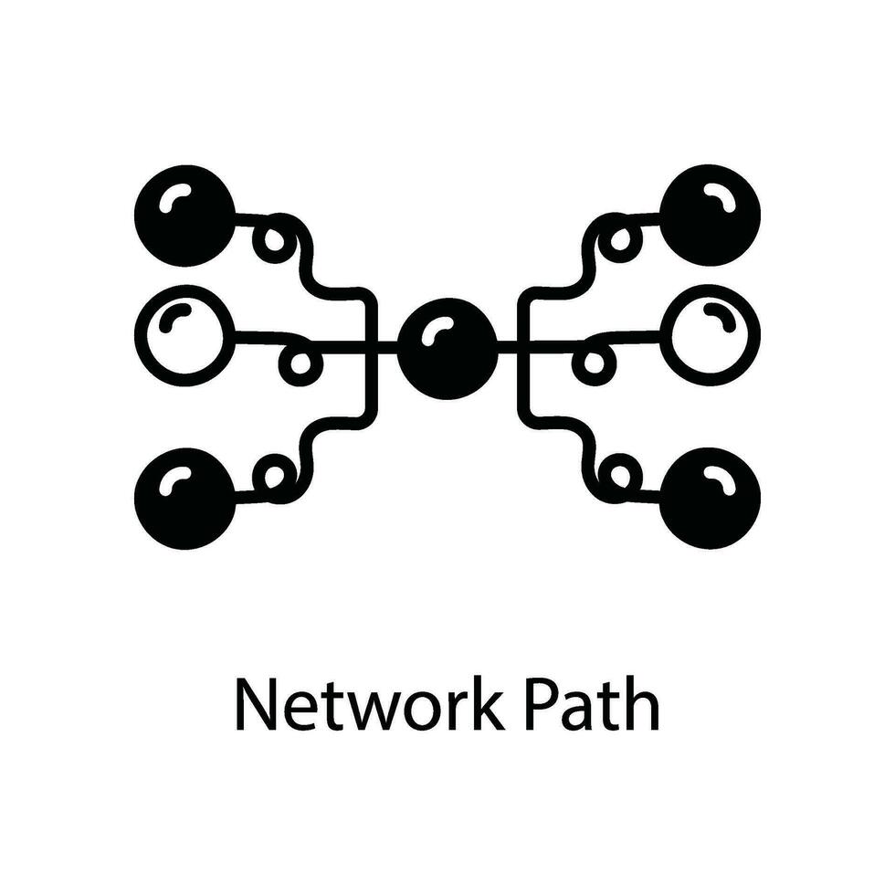 Network Path Doodle Icon Design Illustration Networking Symbol On