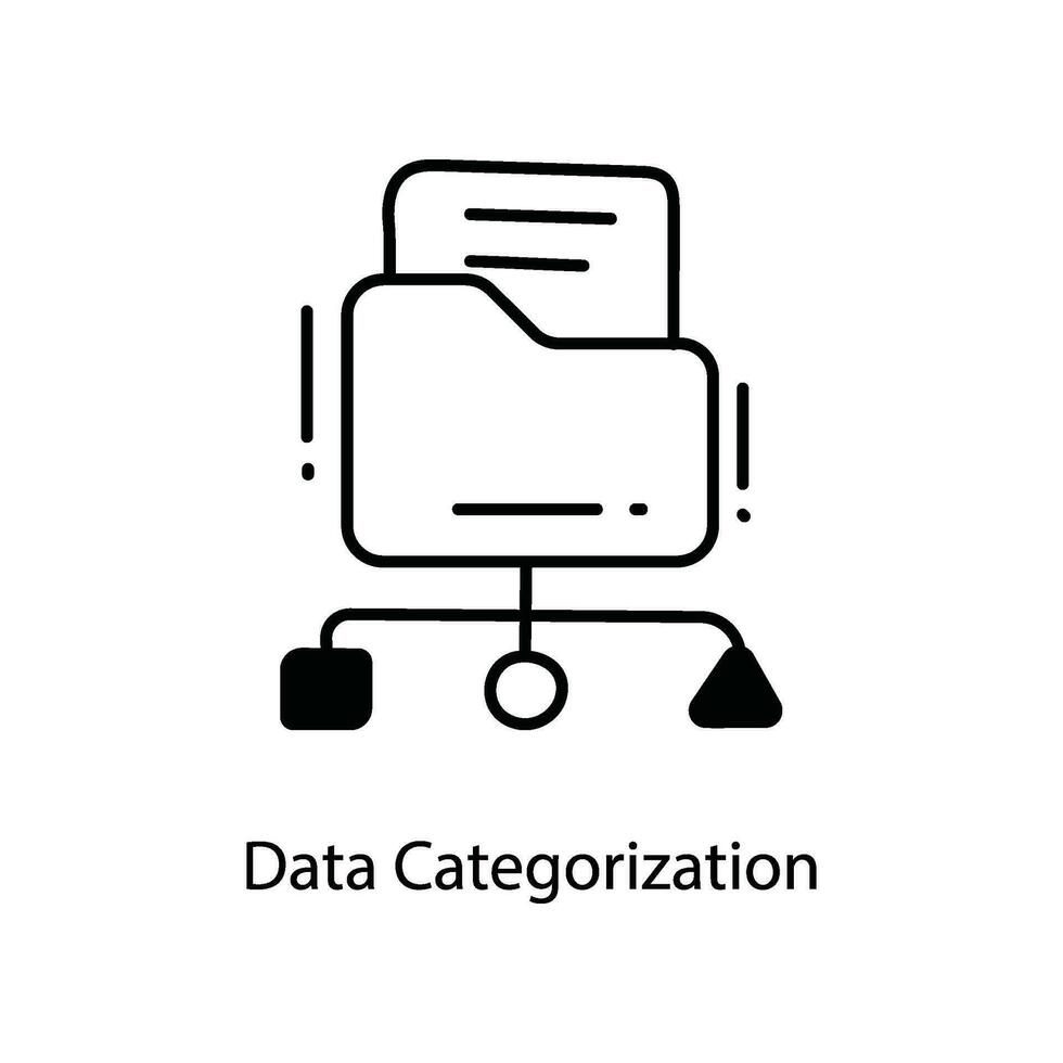 Data Categorization Doodle Icon Design Illustration Networking Symbol