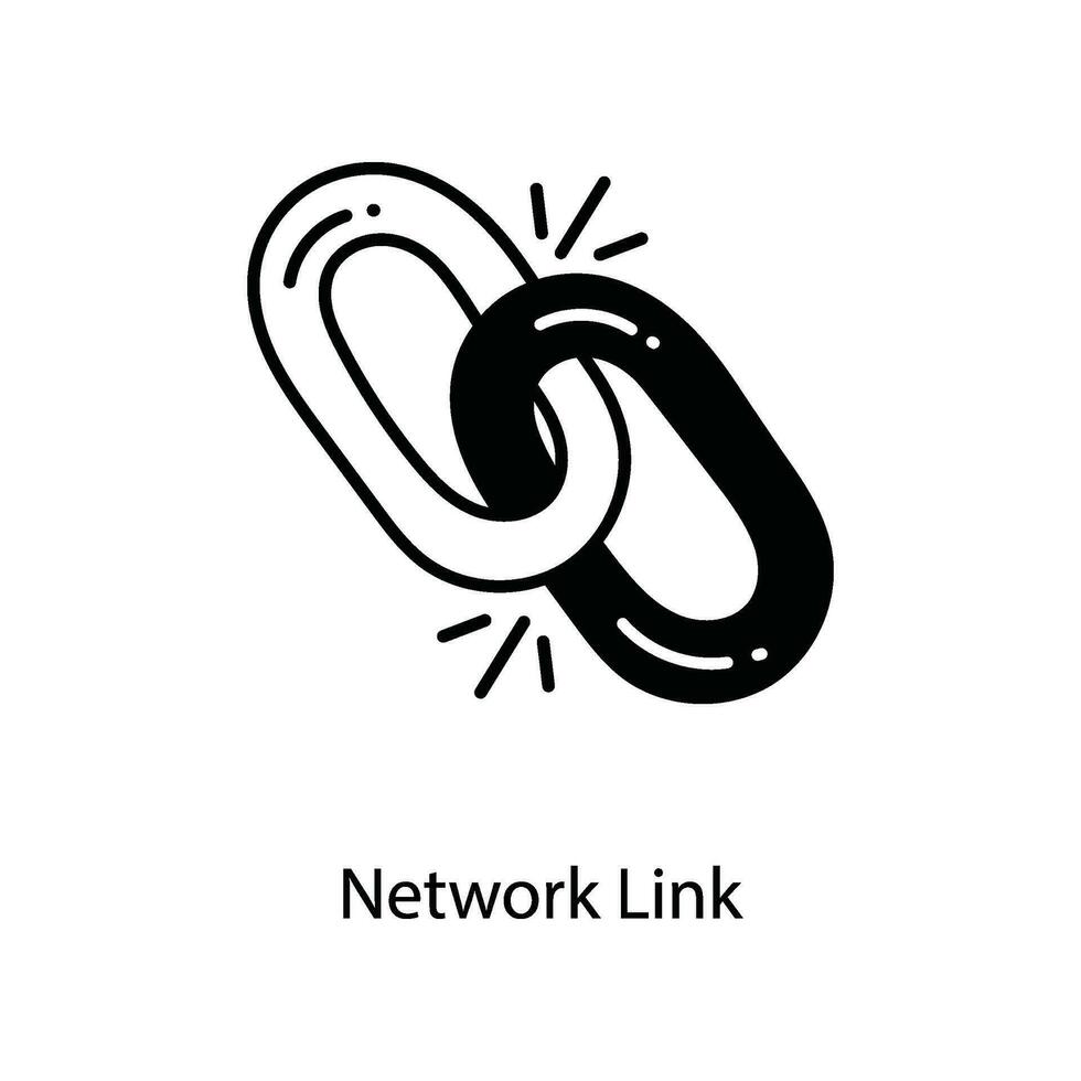 Network Link Doodle Icon Design Illustration Networking Symbol On White Background Eps 10 File