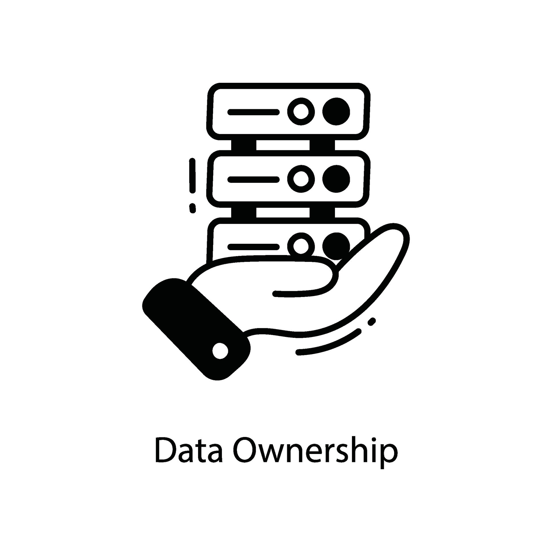 Data Ownership Doodle Icon Design Illustration Networking Symbol On White Background Eps 10