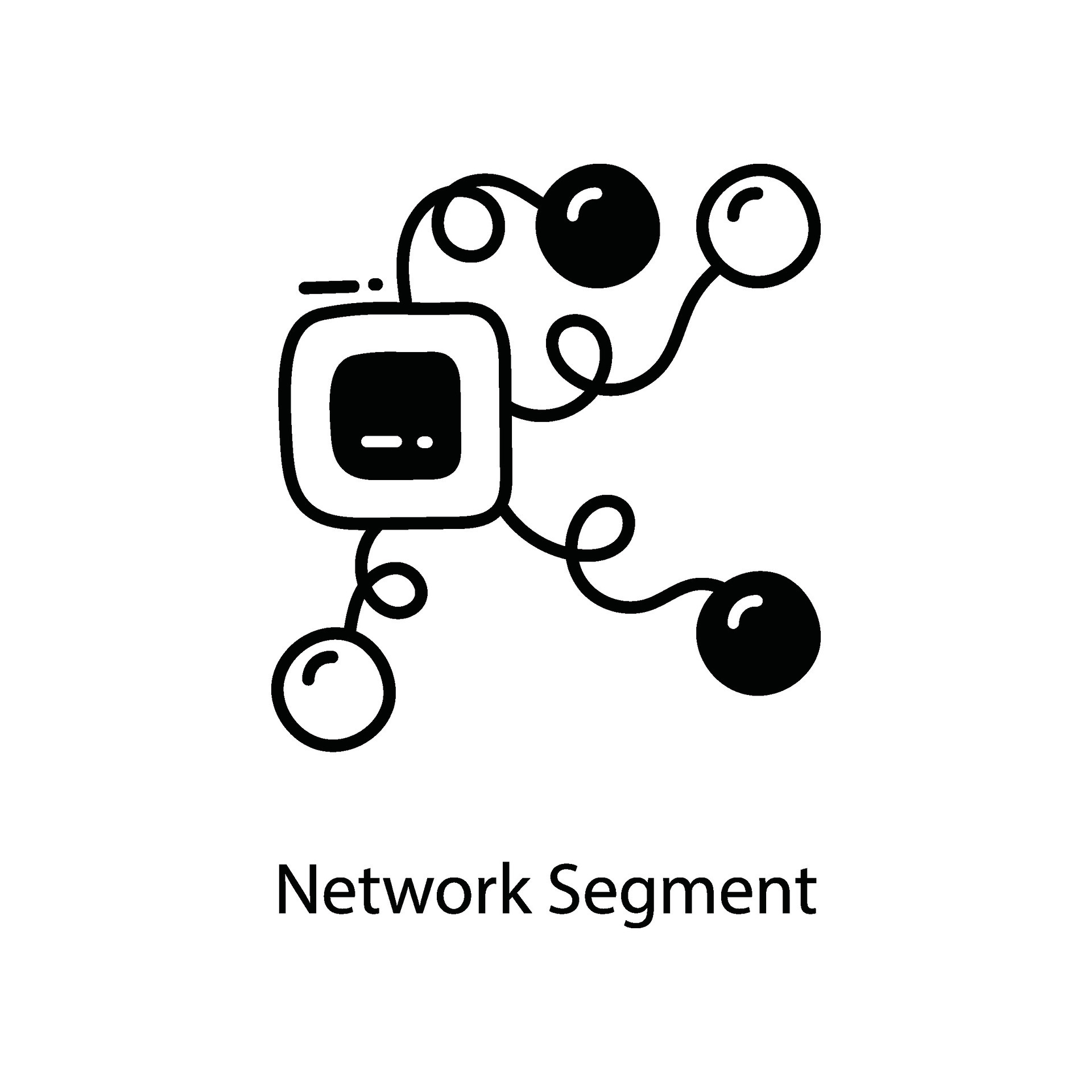 Network Segment Doodle Icon Design Illustration Networking Symbol On