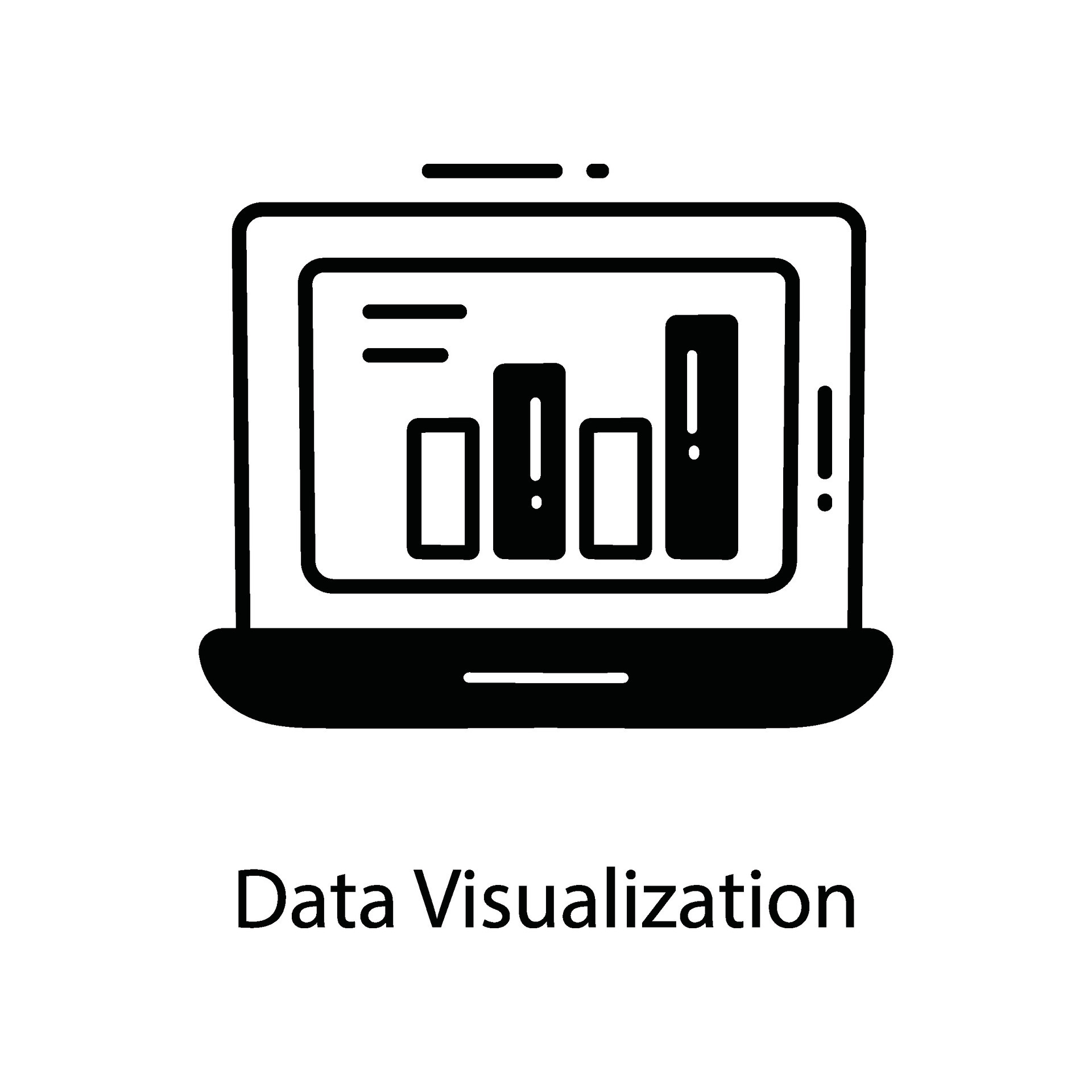 Data Visualization doodle Icon Design illustration. Networking Symbol ...