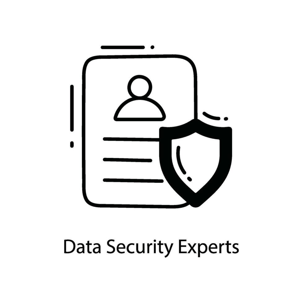 Data Security Experts doodle Icon Design illustration. Networking ...