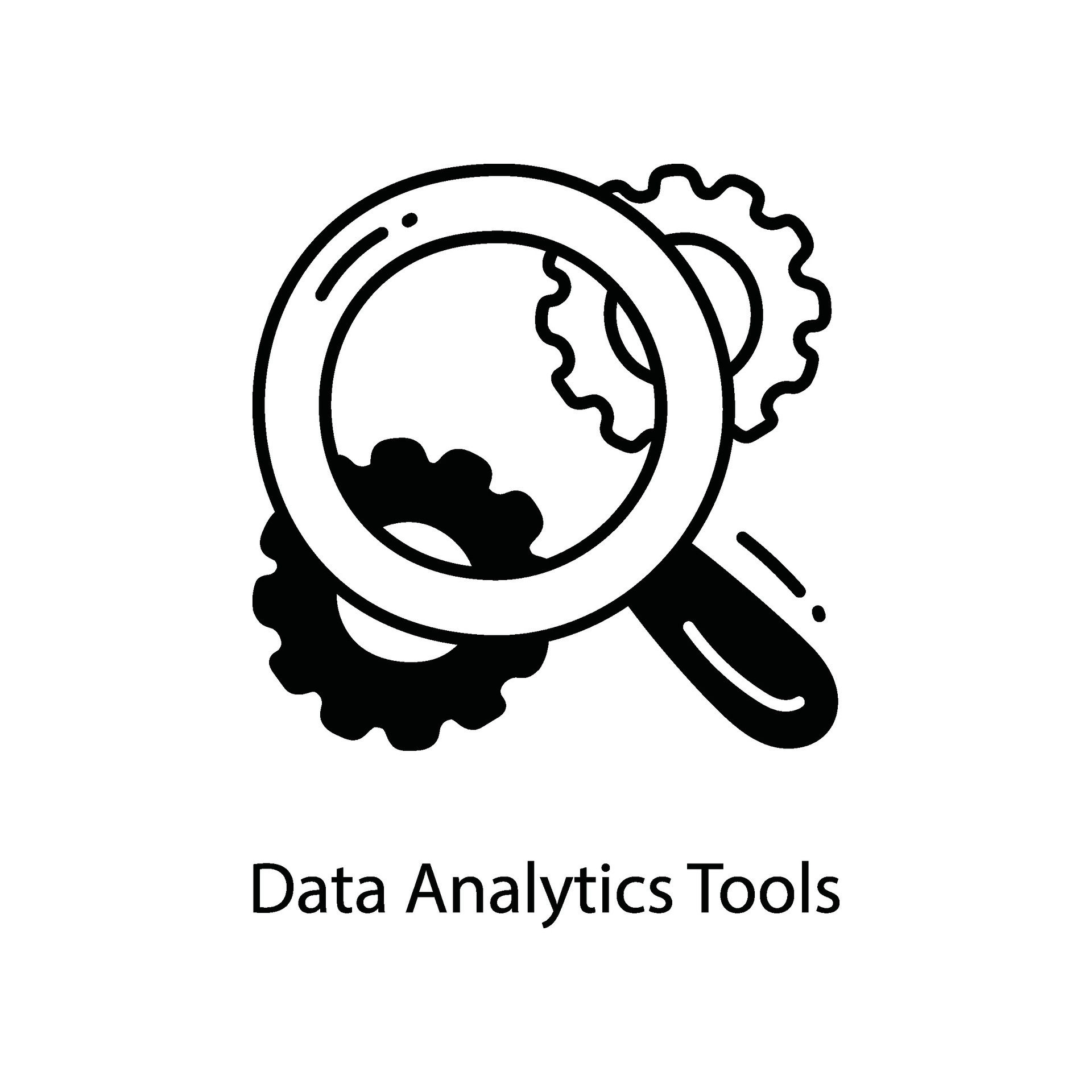 Data Analytics Tools doodle Icon Design illustration. Networking Symbol ...