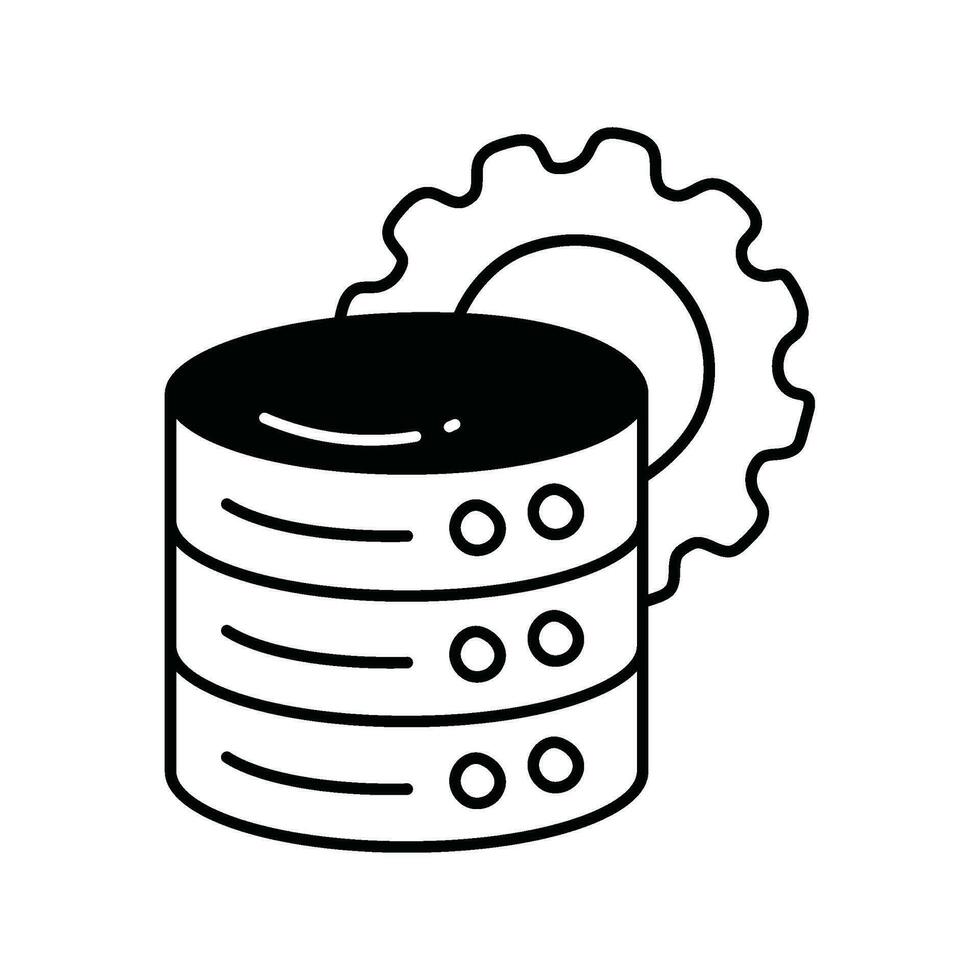 Data management doodle Icon Design illustration. Science and Technology ...