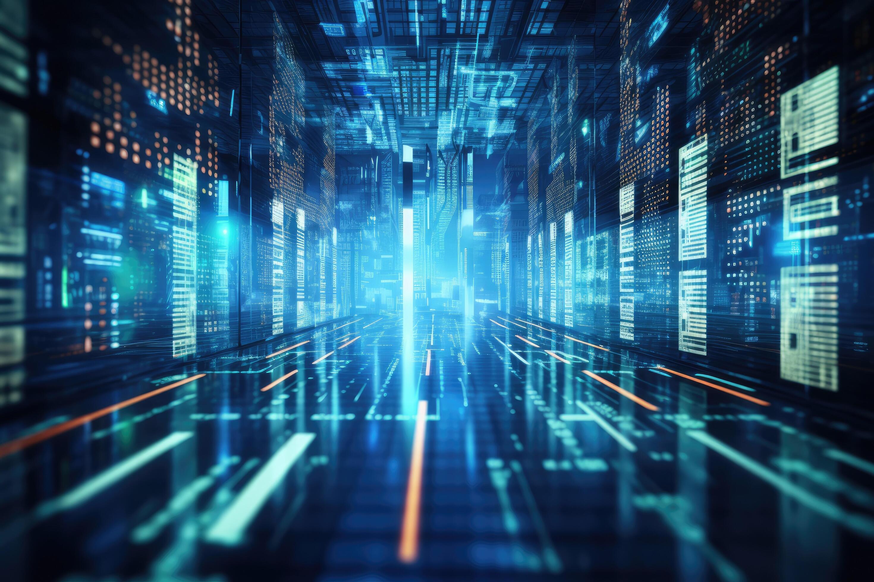 Abstract Technology Background With Binary Code Data Concept 3d Rendering Digital Binary Code