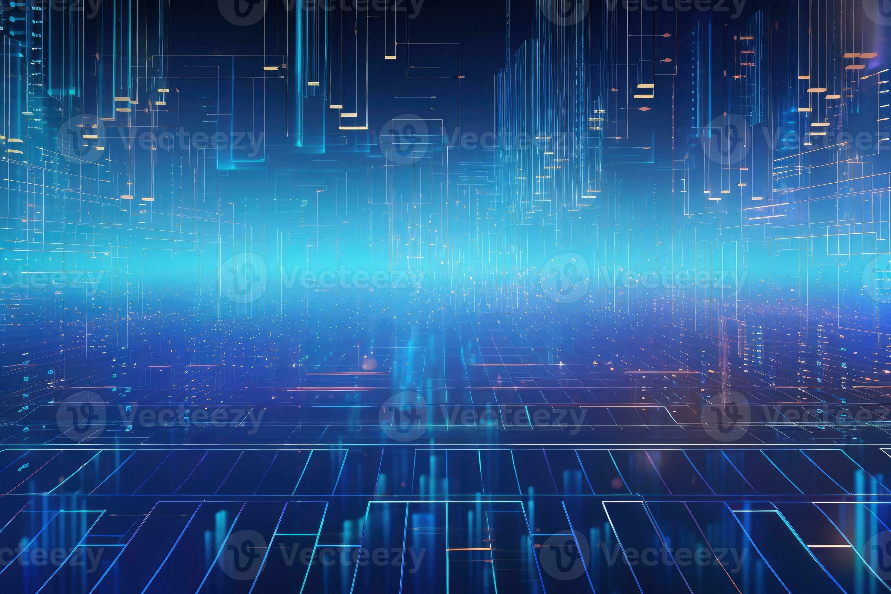 Abstract technology background with binary code. 3d rendering toned image, Data technology ...