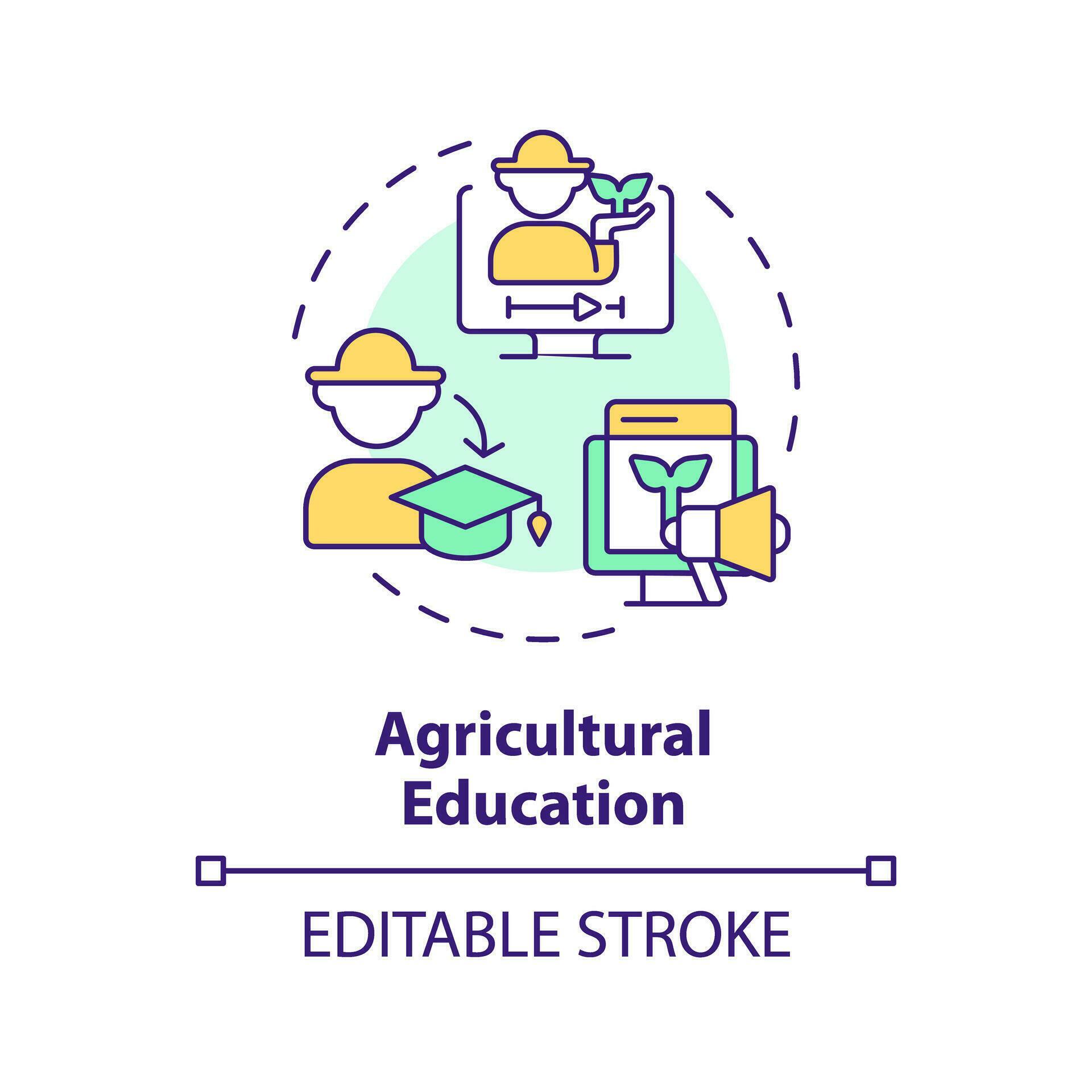 Agricultural education multi color concept icon. Skill development ... Agricultural education multi color concept icon. Skill development ...