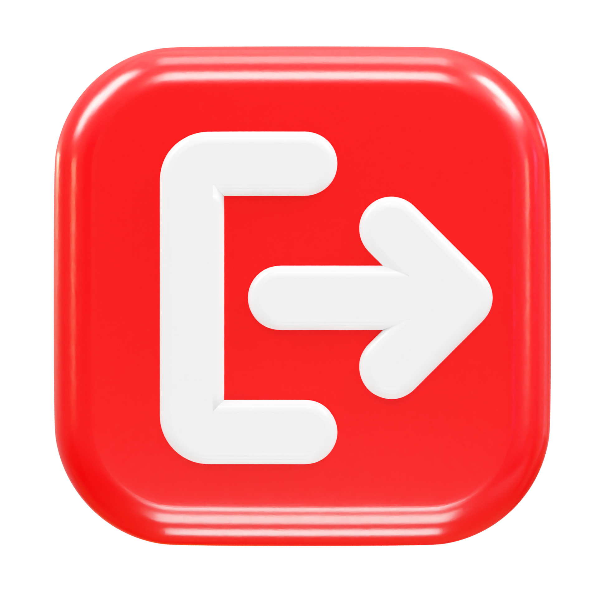 Exit icon logout 3d illustration rendering transparent 32058220 PNG