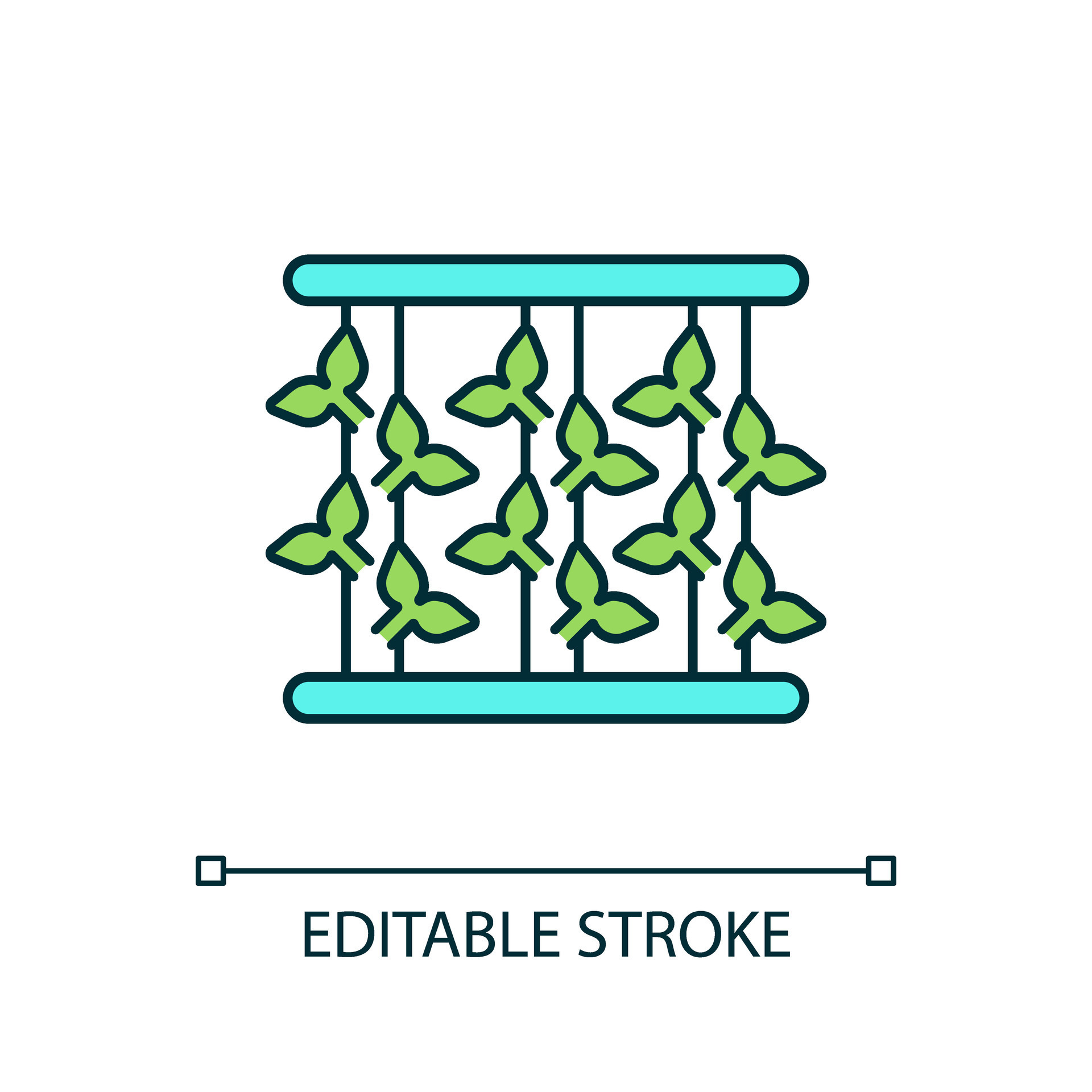 2D customizable wall systems icon representing vertical farming and ... 2D customizable wall systems icon representing vertical farming and ...