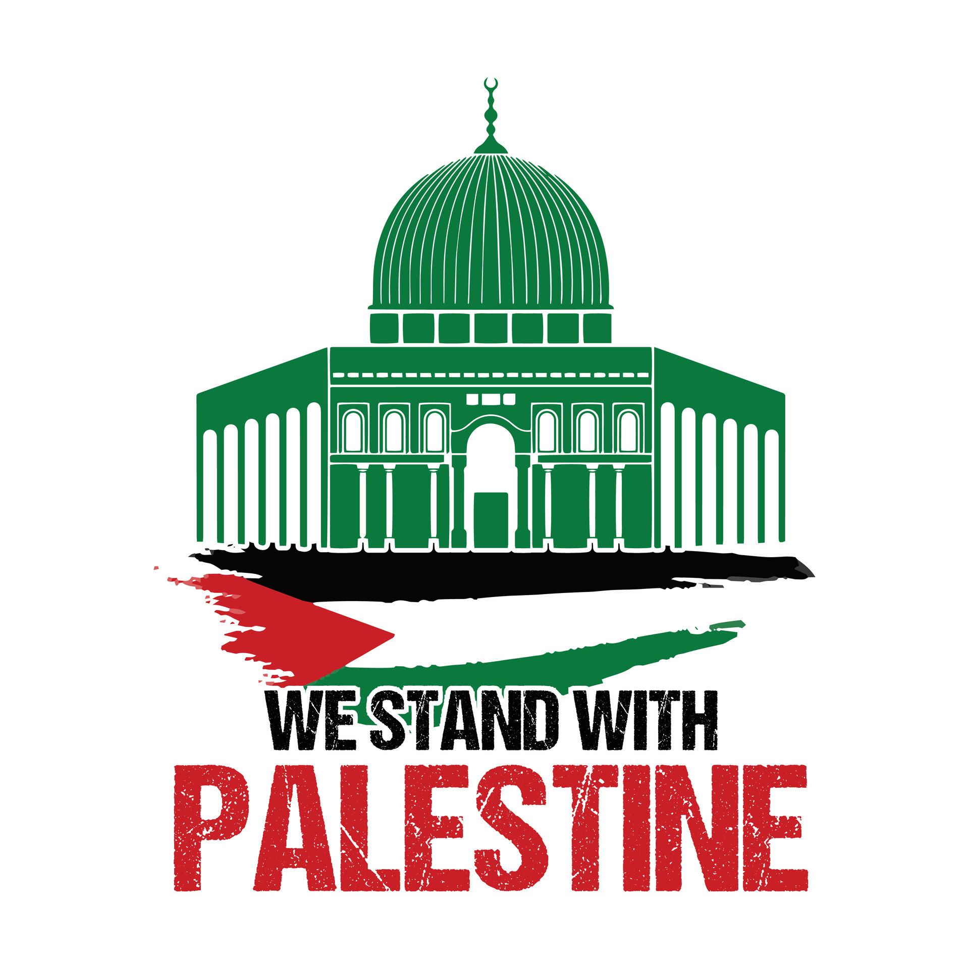 We Stand With Palestine Save Gaza Save Palestine Vector Background Poster Slogan T Shirt