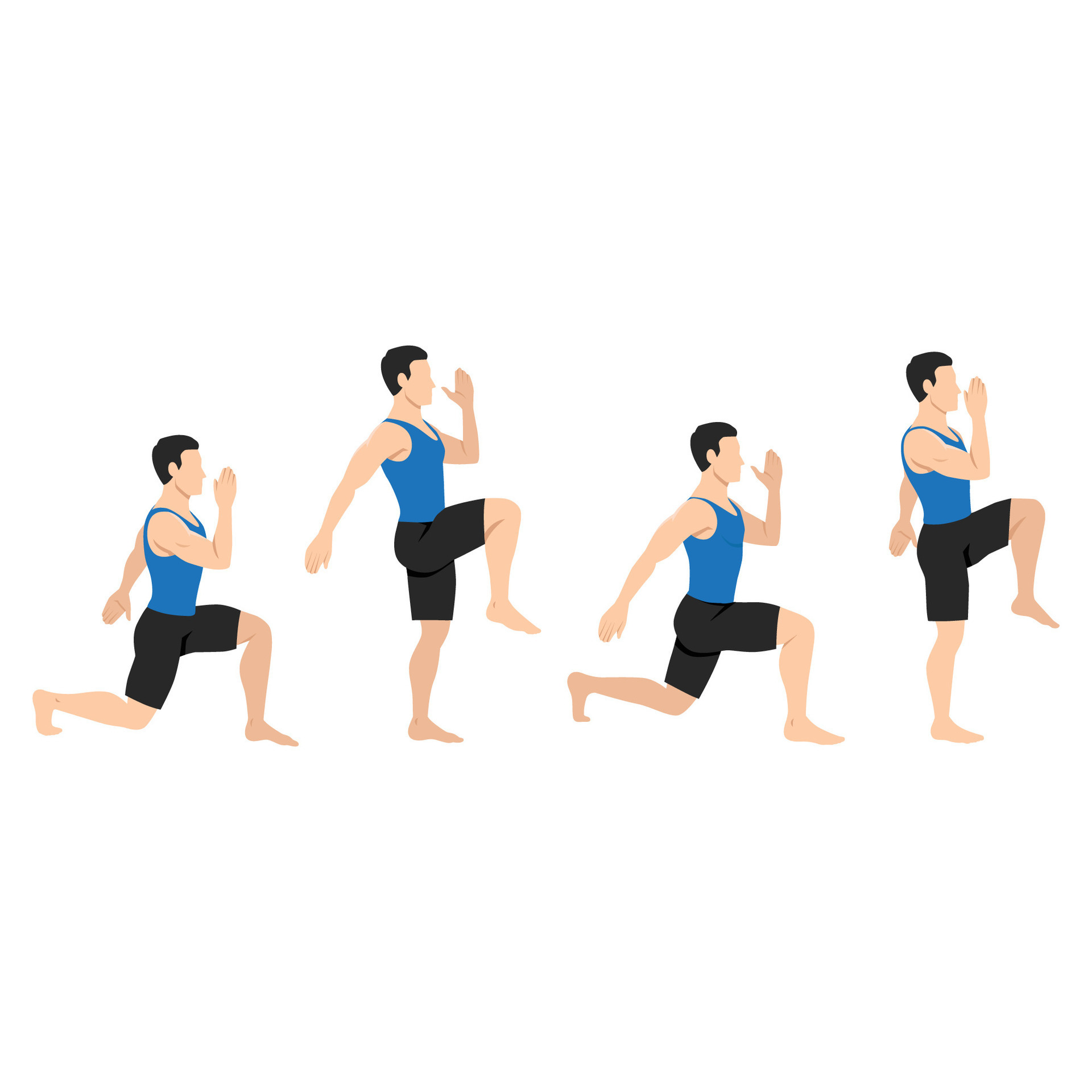 Man doing Walking lunges exercise. 32060243 Vector Art at Vecteezy Man doing Walking lunges exercise. 32060243 Vector Art at Vecteezy
