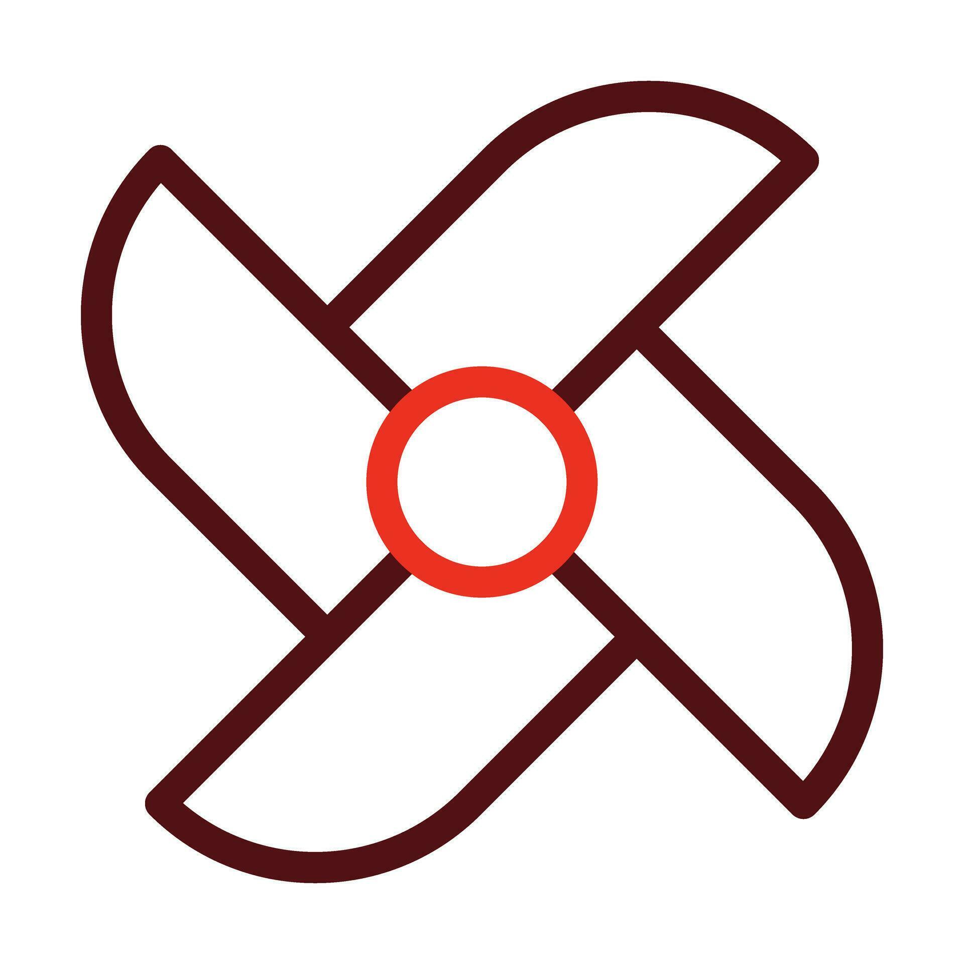 Pinwheel Vector Thick Line Two Color Icons For Personal And Commercial ...