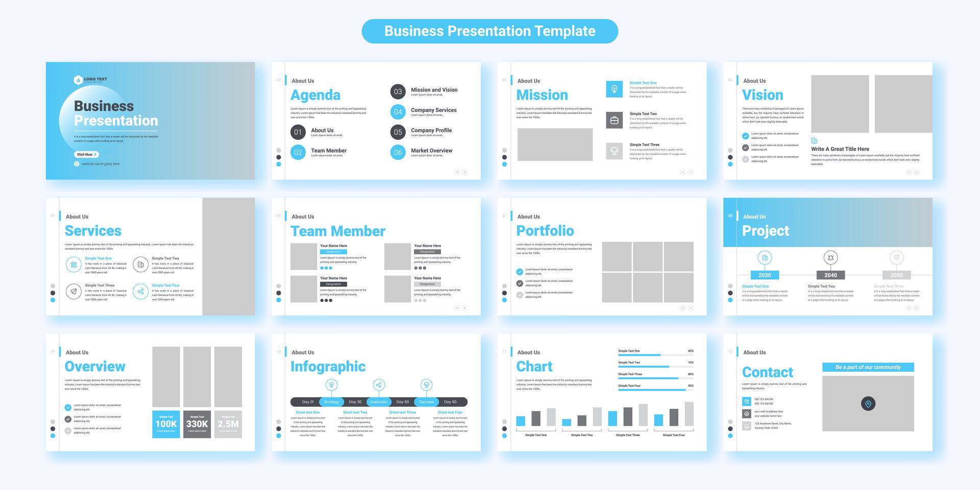 Creative business presentation slides template design. Use for modern ... Creative business presentation slides template design. Use for modern ...