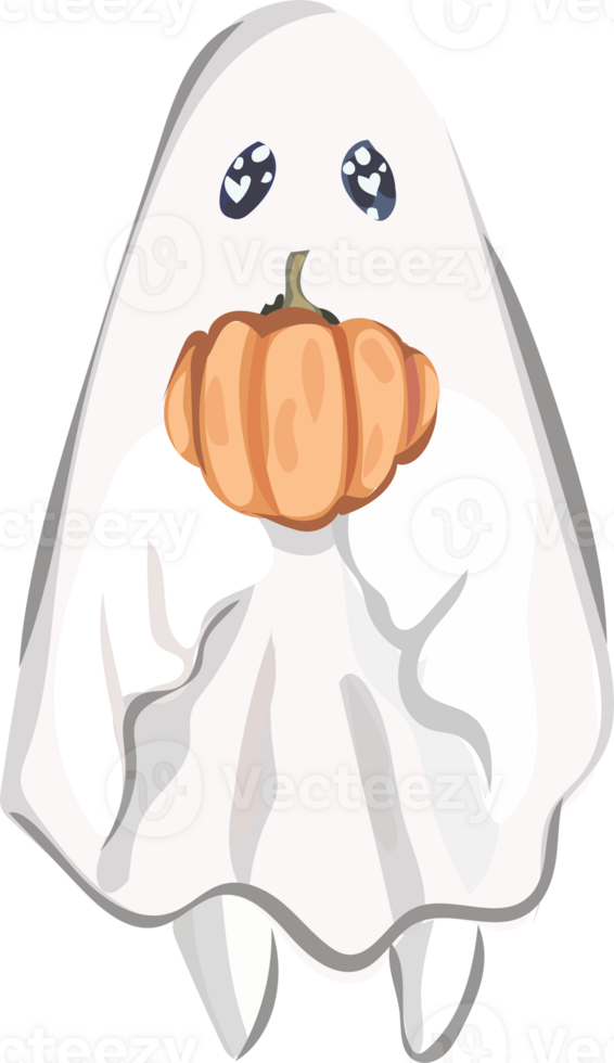 Halloween cute ghost on transparent background. 32067896 PNG
