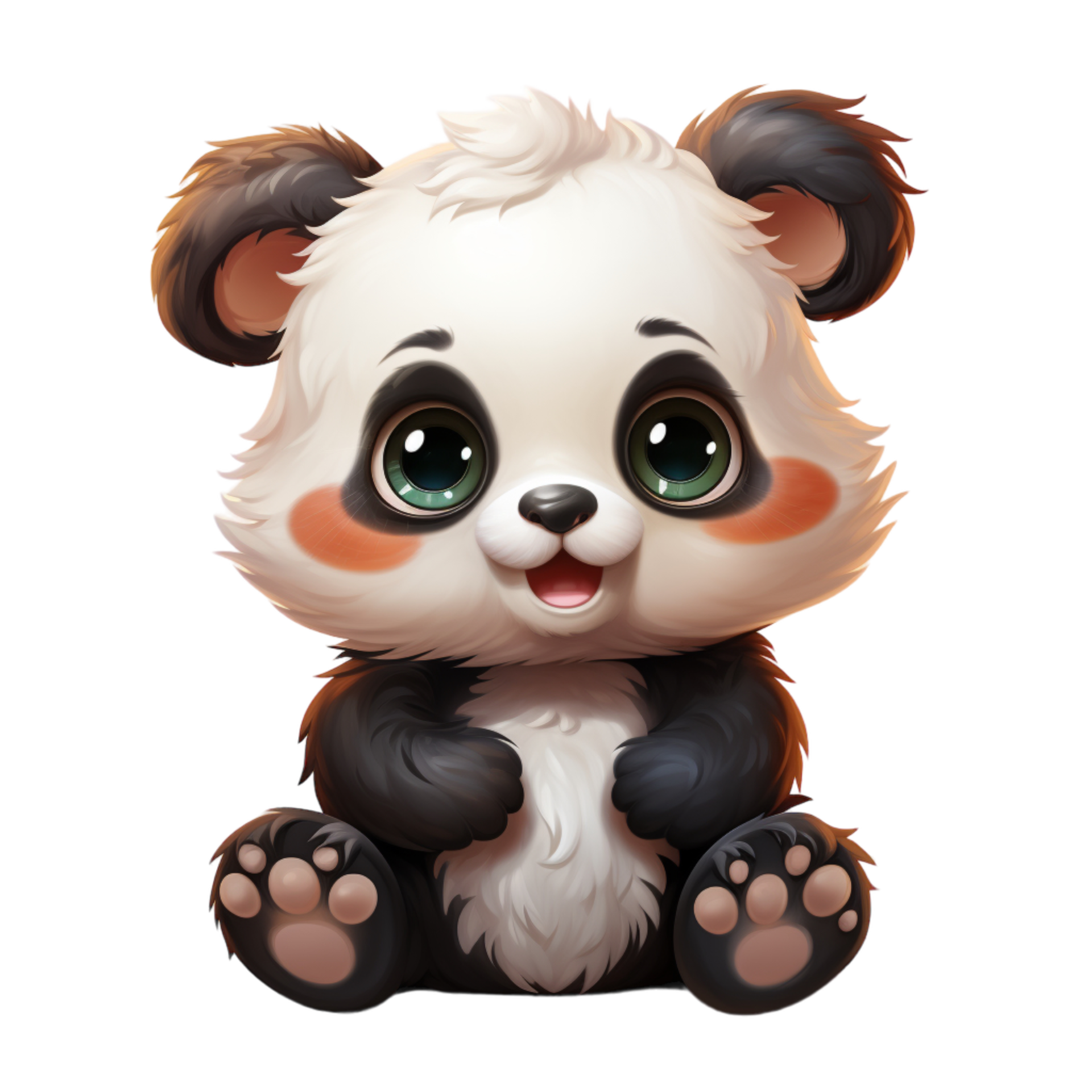 Cute Panda Cartoon Illustration Ai Generated 32069114 Png