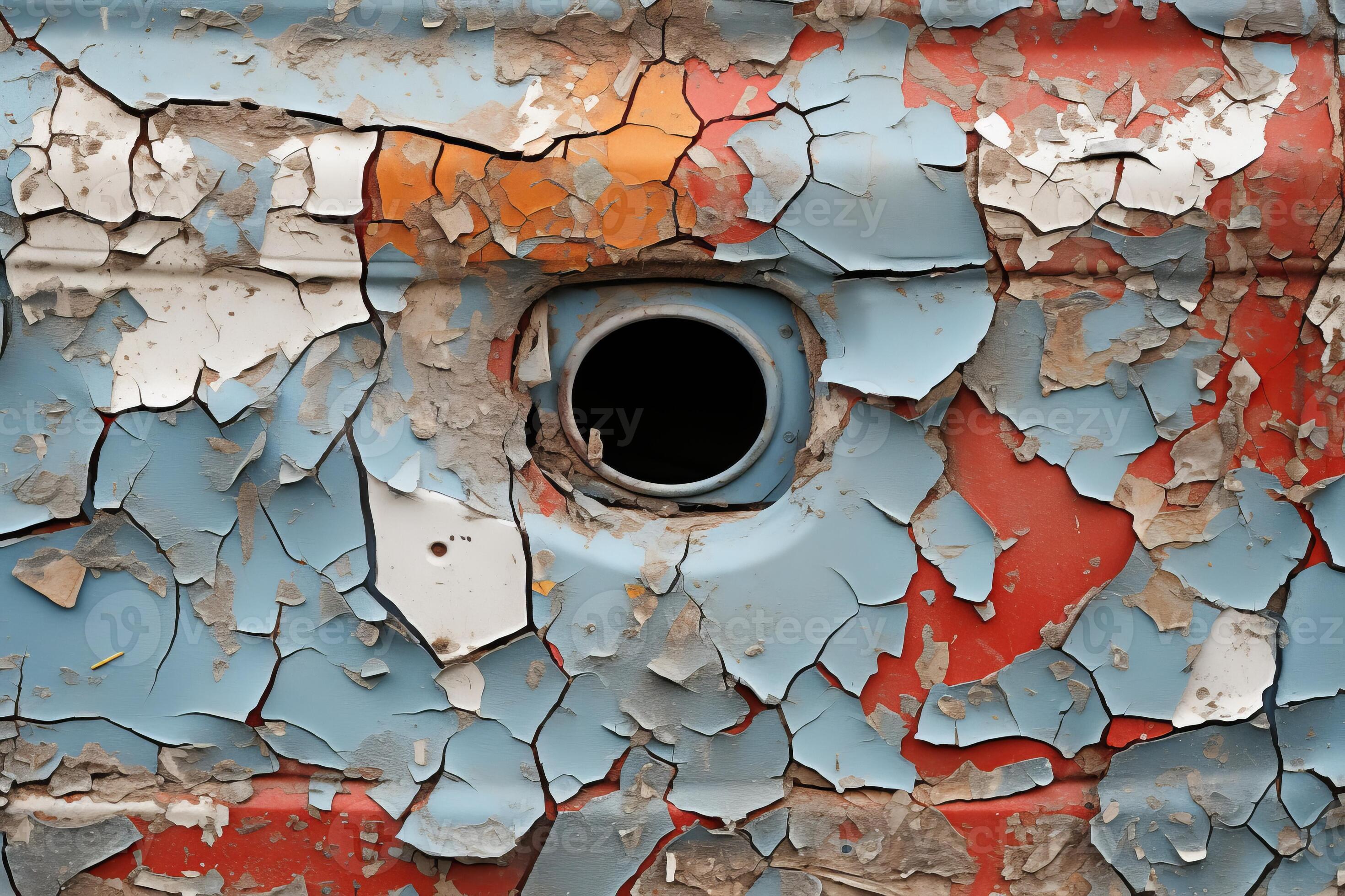 a close up view of a rusty peeling paint job generative ai 32118840 Stock Photo at Vecteezy