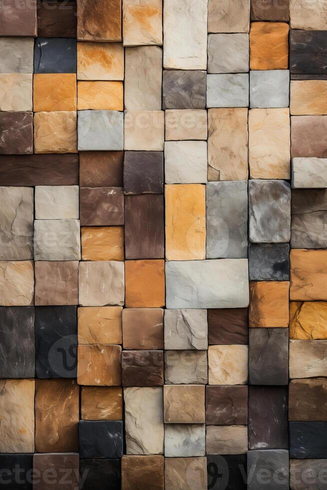 a wall made up of many different colored blocks generative ai 32122030 ...