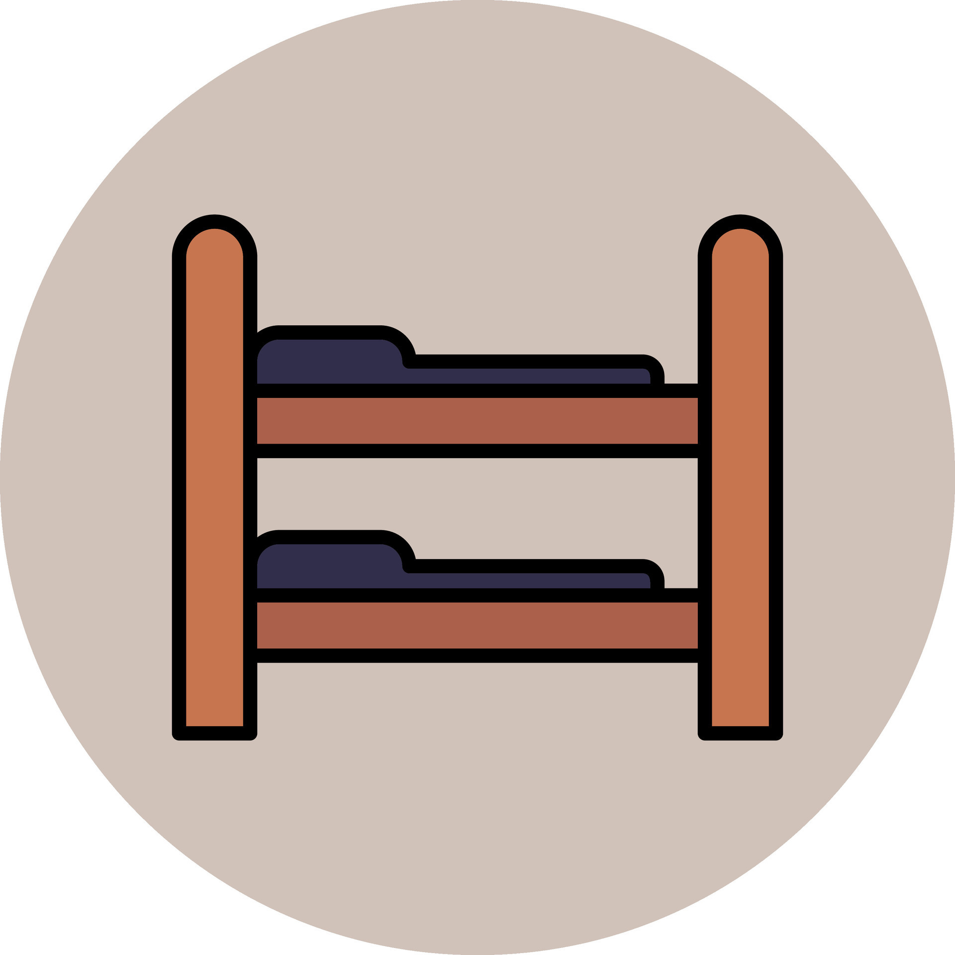 Bunk Bed Vector Icon 32133441 Vector Art At Vecteezy
