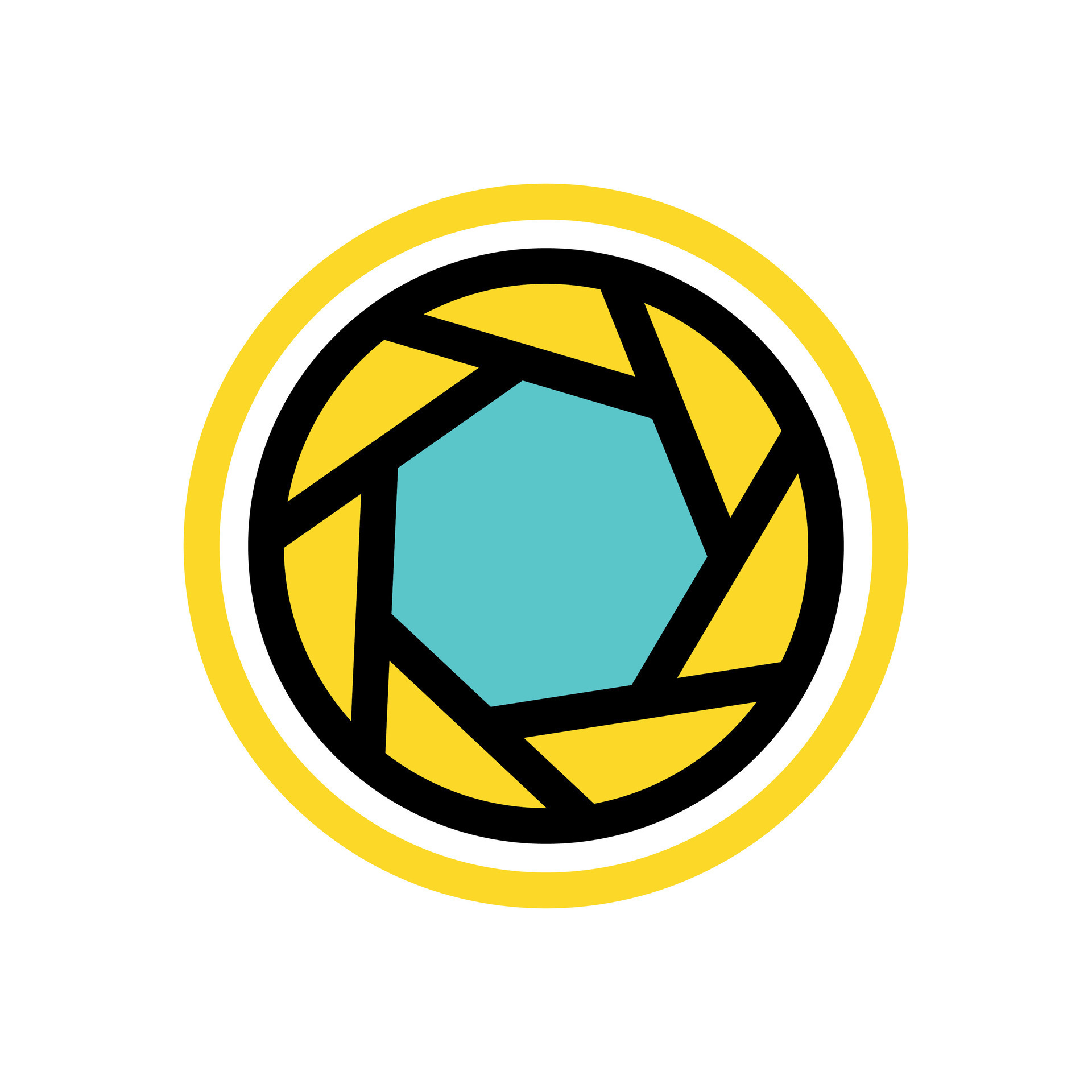 Camera Shutter Icon Vector Illustration Camera Shutter Lineal Color