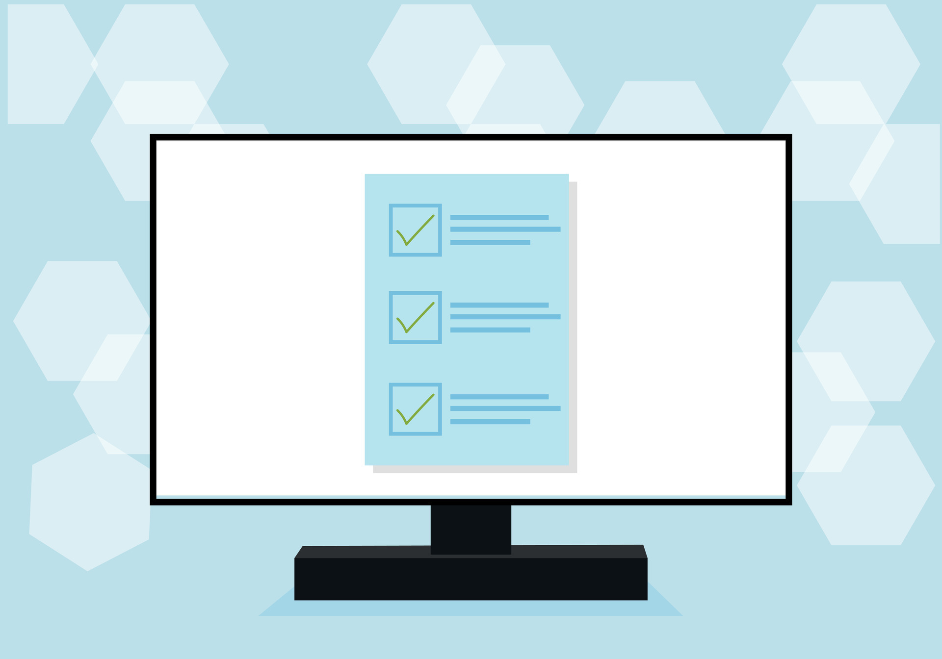 illustration of computer monitor and computer. vector illustration ...