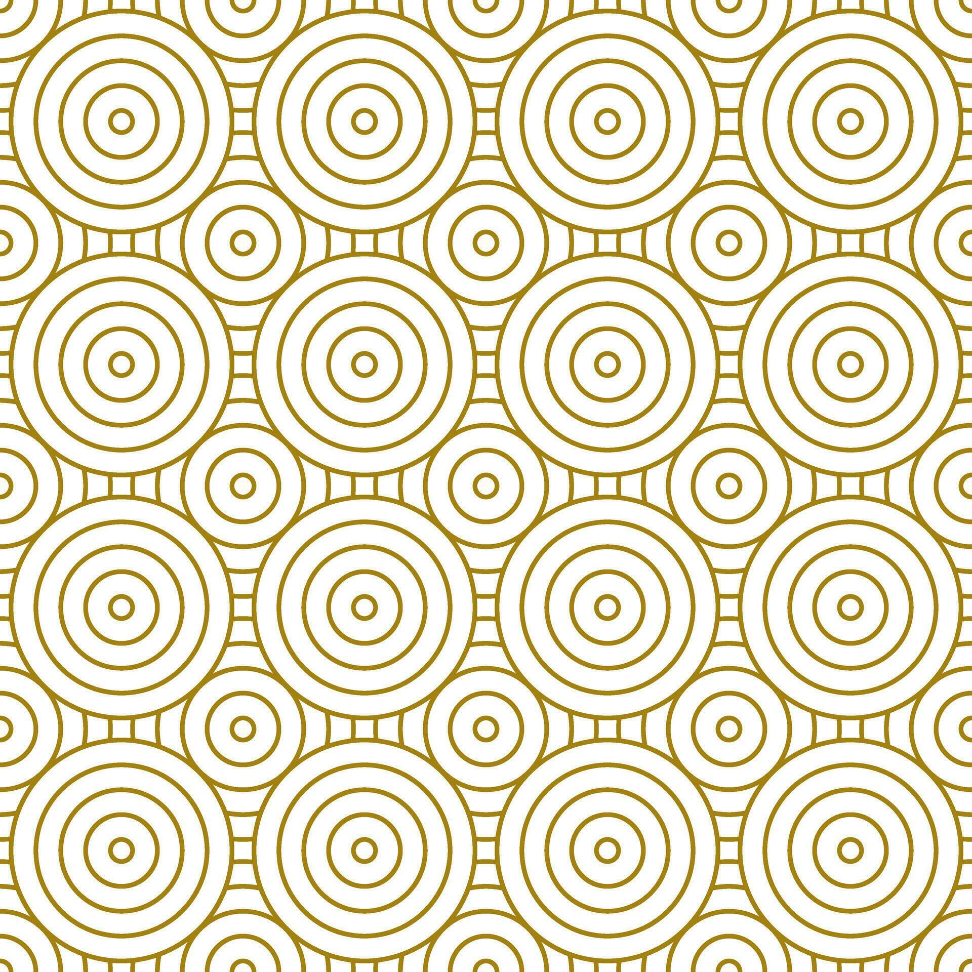 Seamless Pattern Line Circle. Abstract geometry background with gold ...