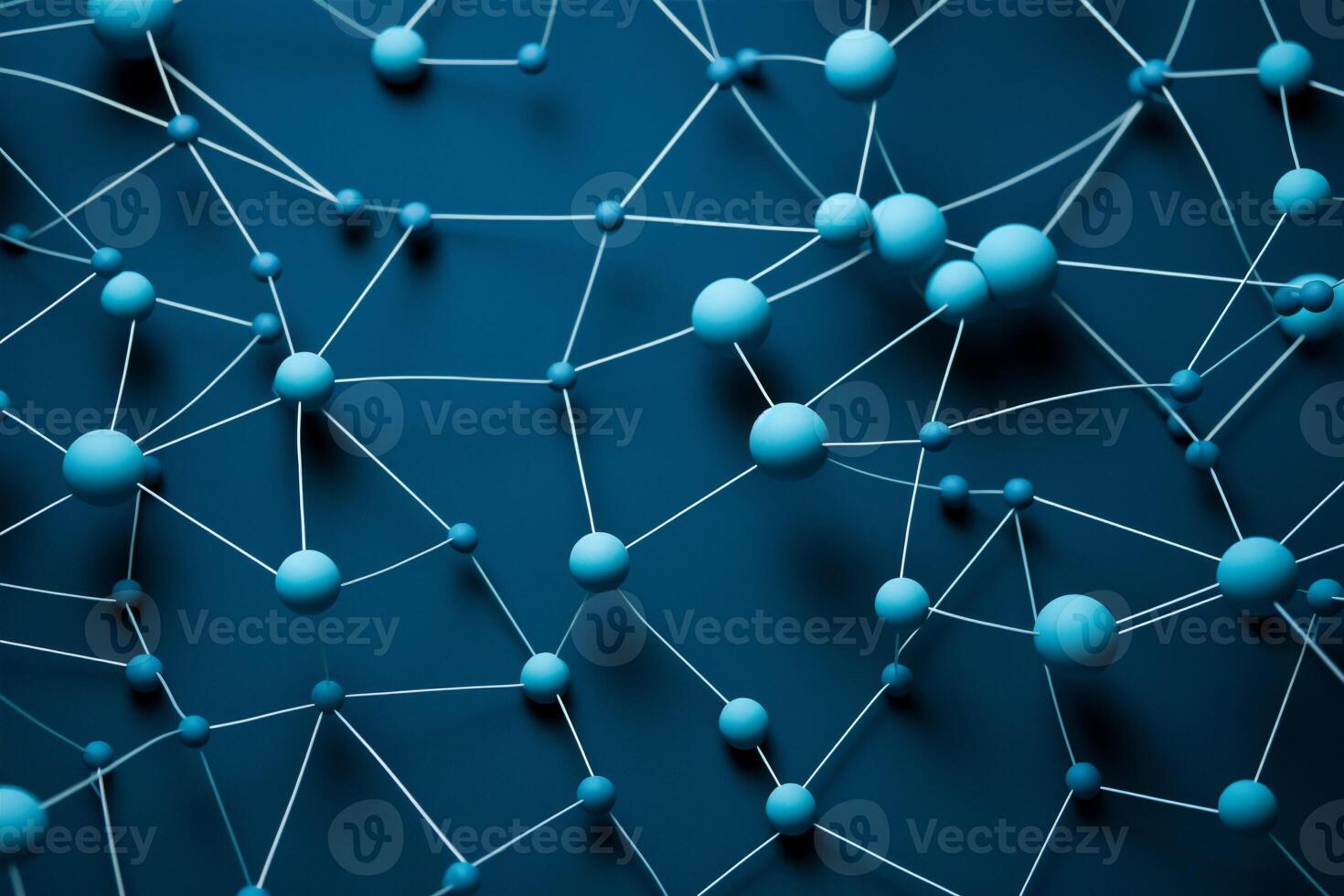 Blue connect abstract background plexus design particle networking line structure science ...