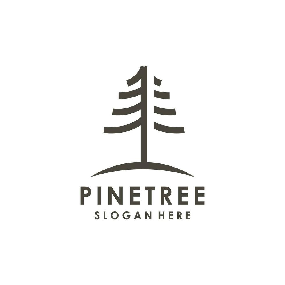 Pine tree design element vector icon with creative concept 32174113 ...