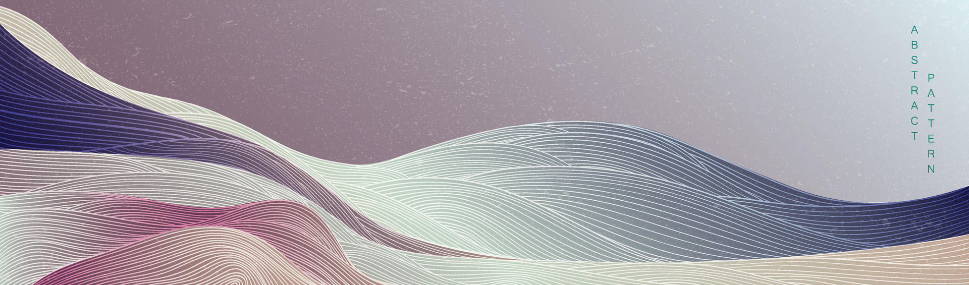 Japanese Background With Line Wave Pattern Vector Abstract Art