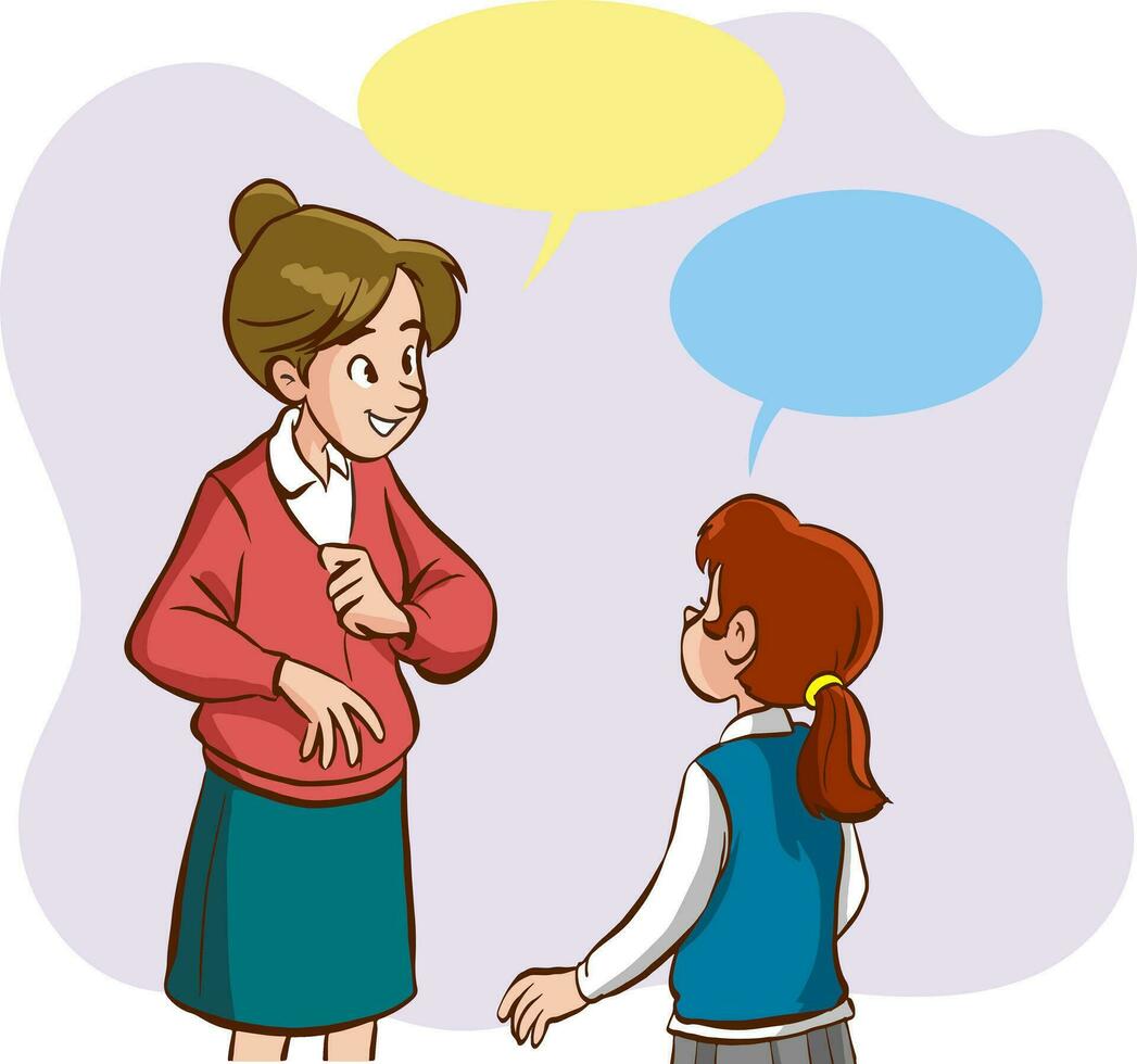 vector illustration of teacher and students talking 32178587 Vector Art ... vector illustration of teacher and students talking 32178587 Vector Art ...