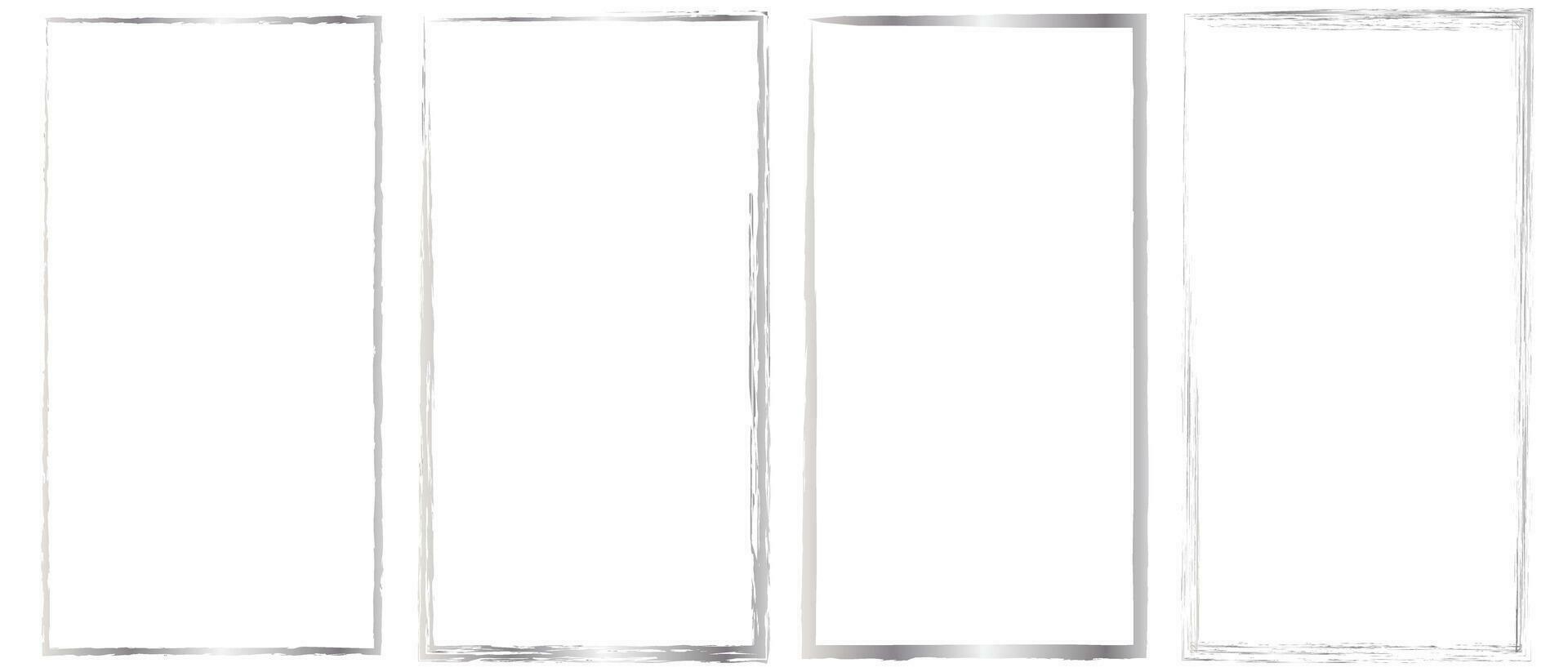 Grunge Square And Rectangle Frames Ink Empty Black Boxes Set Rectangle Borders Collections