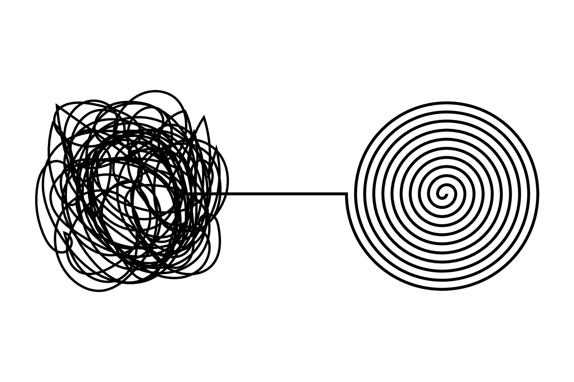Tangle and untangle, psychotherapy and psychology concept vector line ... Tangle and untangle, psychotherapy and psychology concept vector line ...