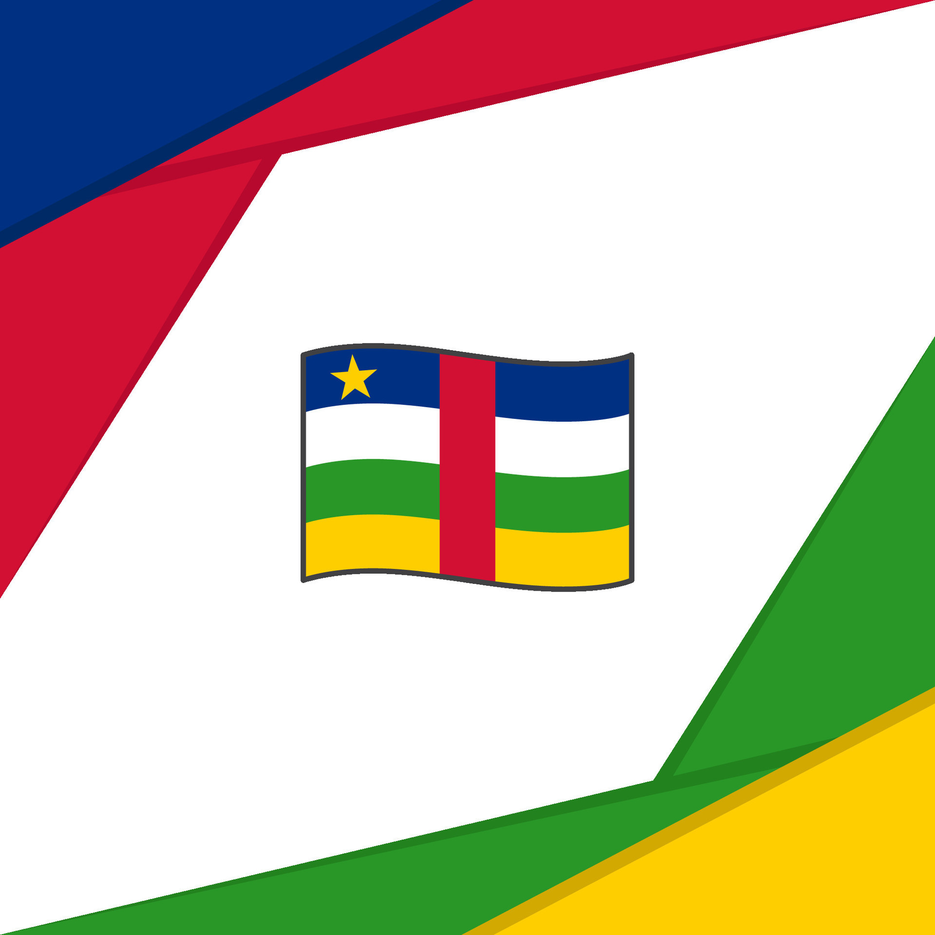Central African Republic Flag Abstract Background Design Template