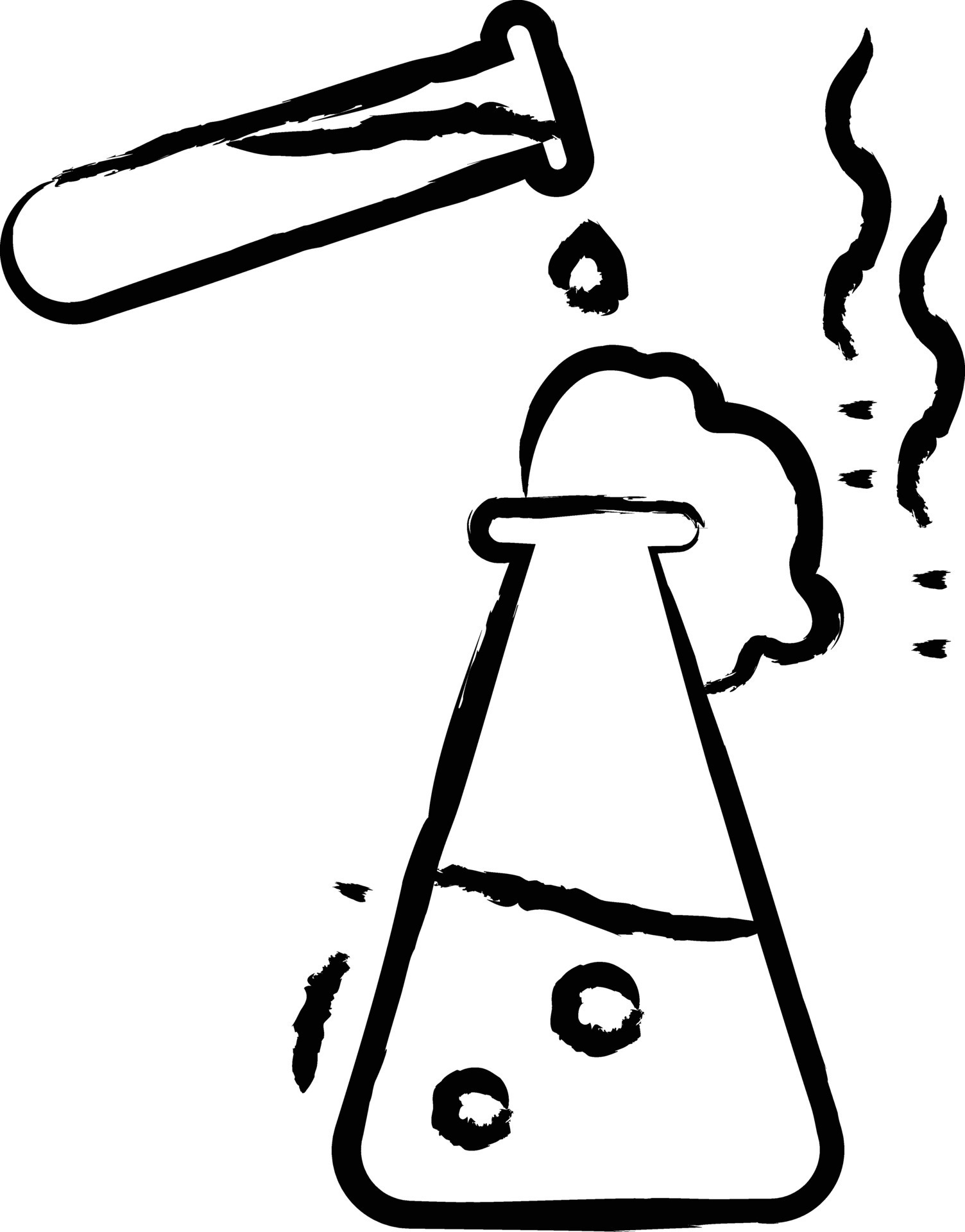 Chemical reaction hand drawn vector illustration 32182689 Vector Art at ...