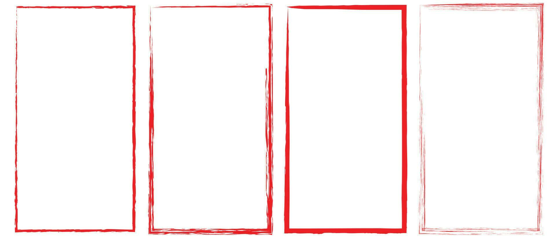 Grunge Square And Rectangle Frames Ink Empty Black Boxes Set Rectangle Borders Collections