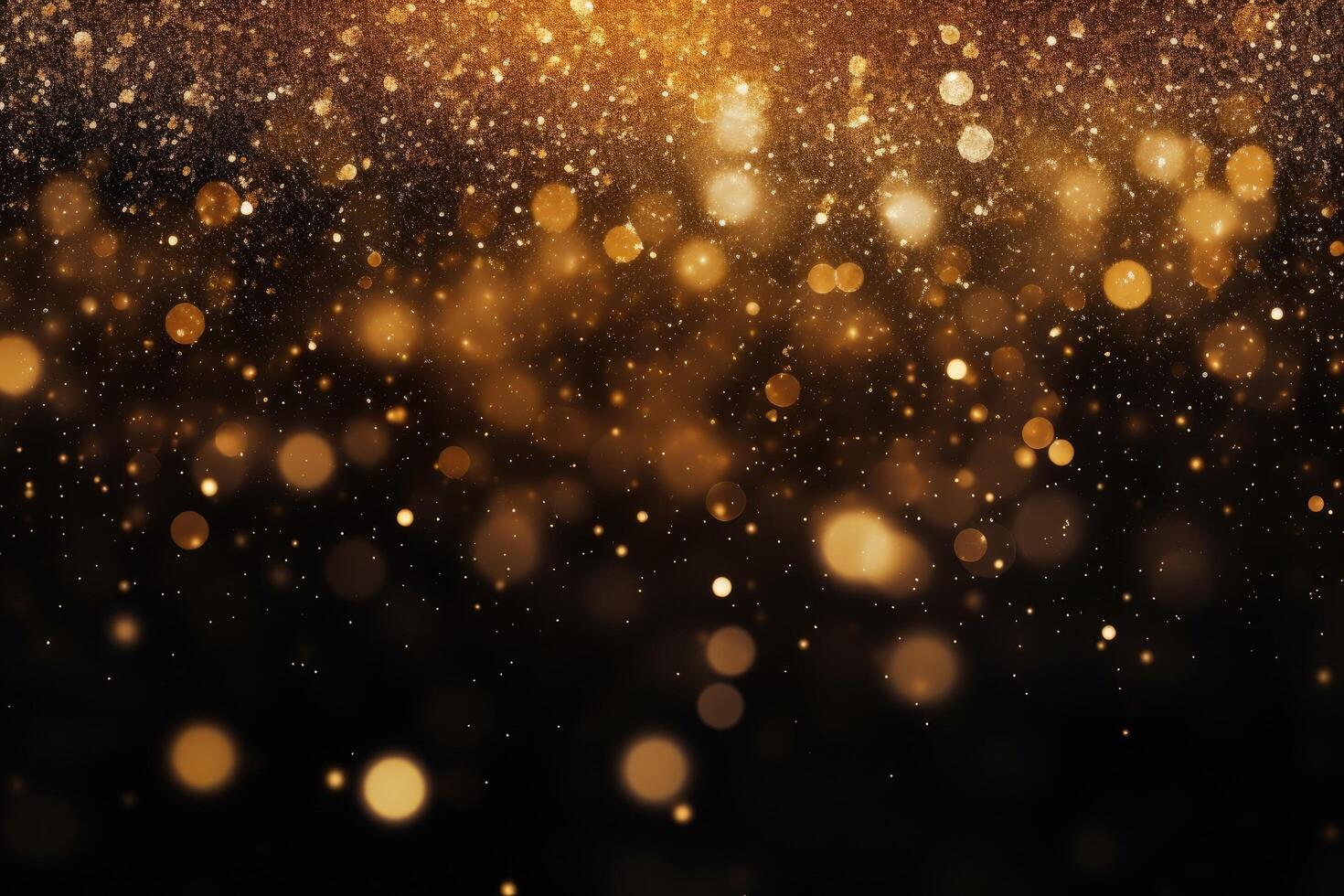 Abstract gold bokeh background. Christmas and New Year concept, Festive golden glittering in the ...